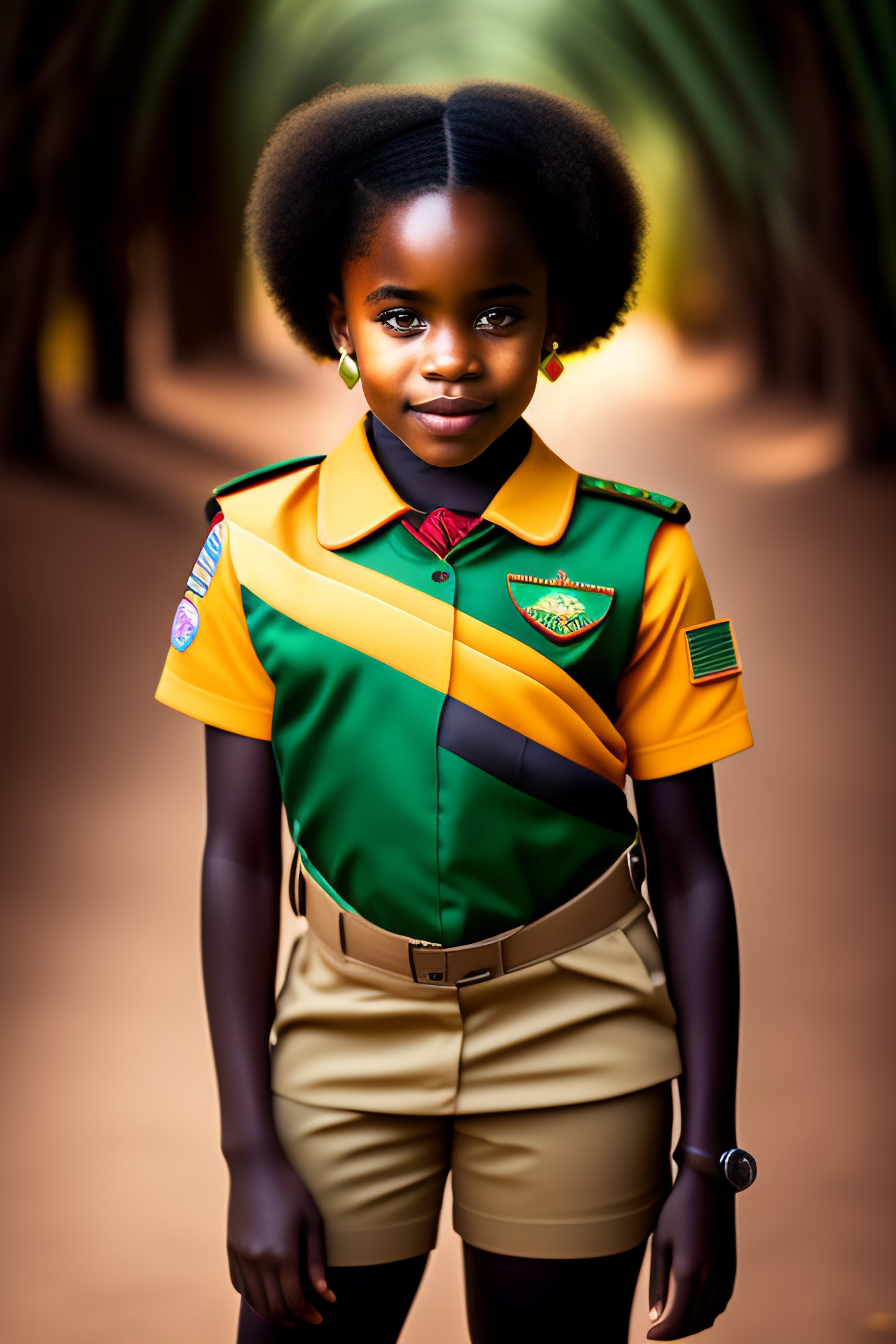 Lexica - African girl scout in uniforme