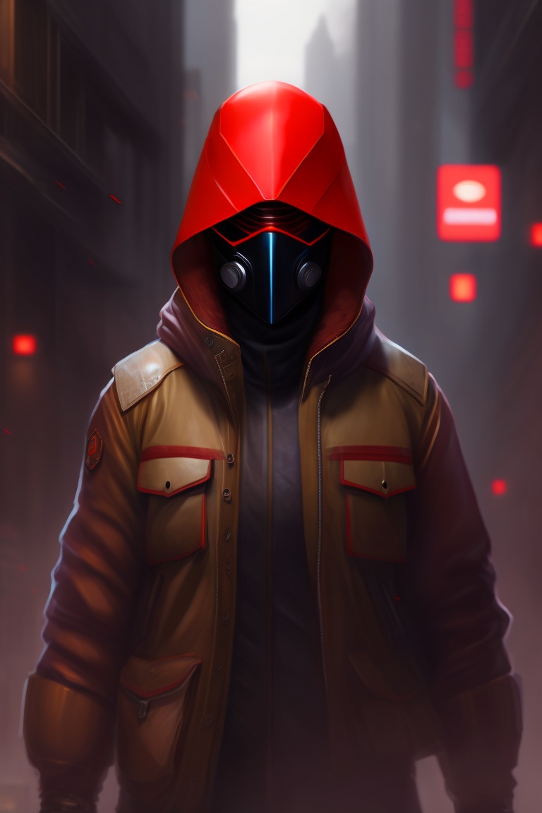 Lexica - Concept sketch of a masked protagonist who lives in a ...