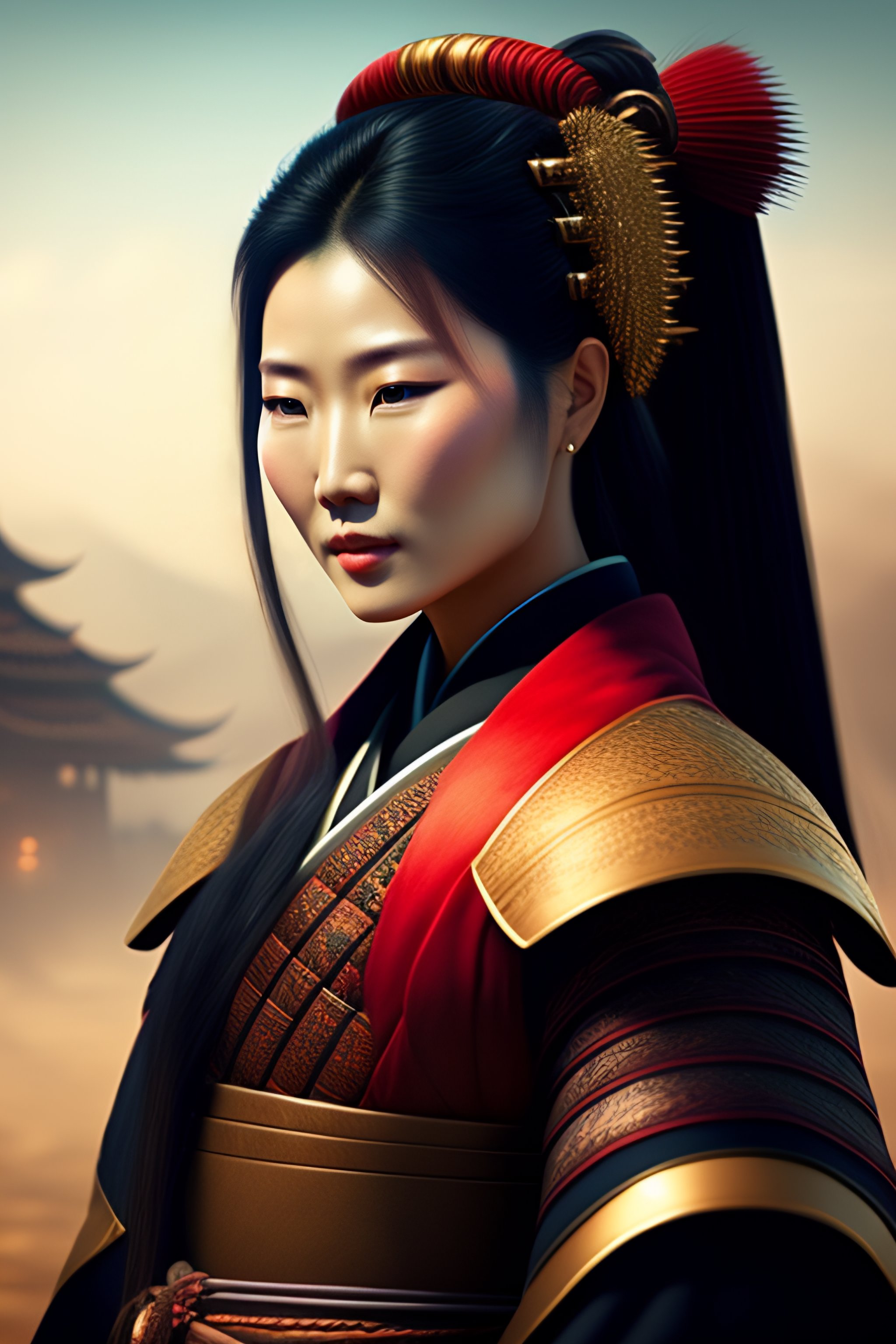 Lexica - A beautiful samurai lady