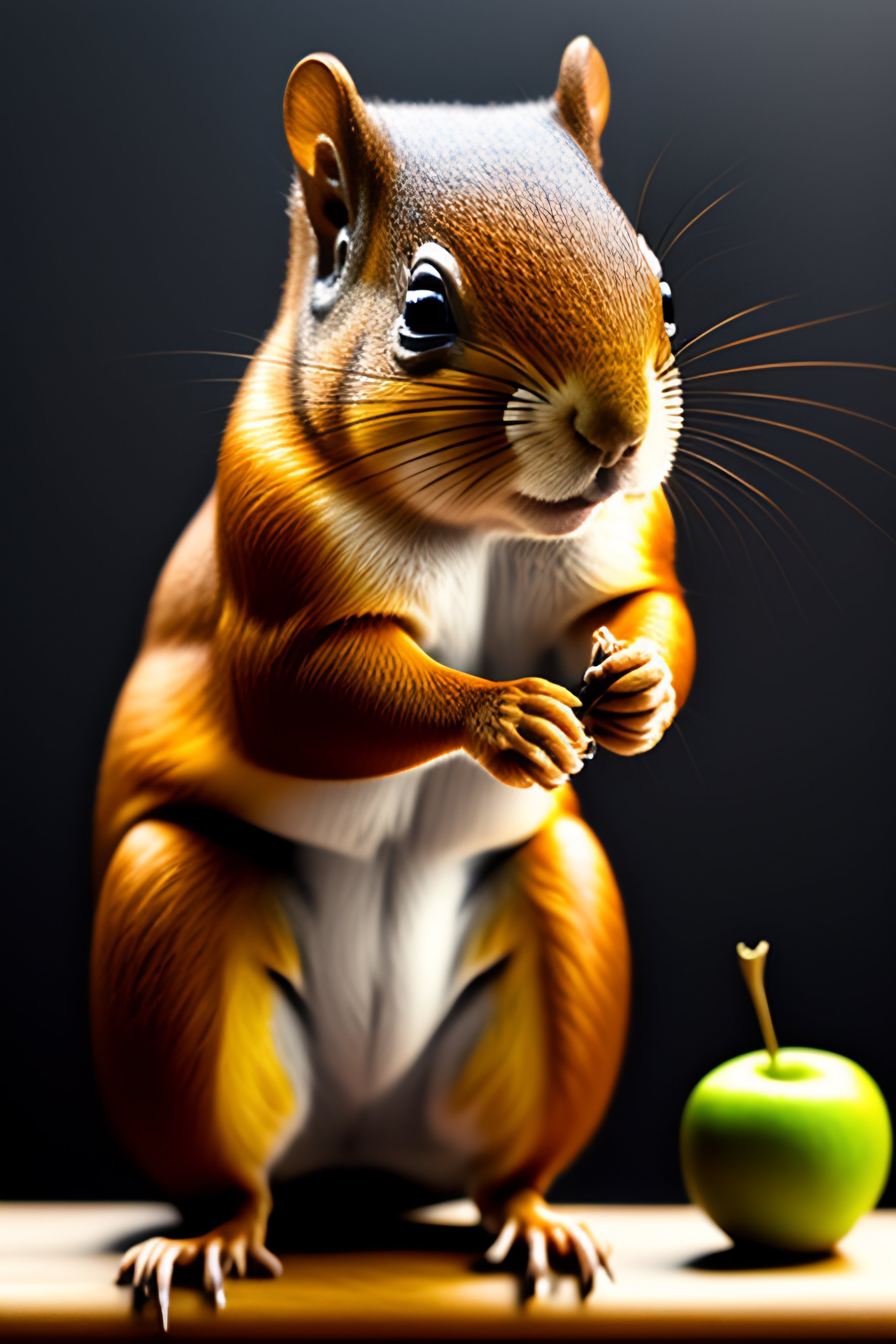 Muscular Squirrel Cartoon