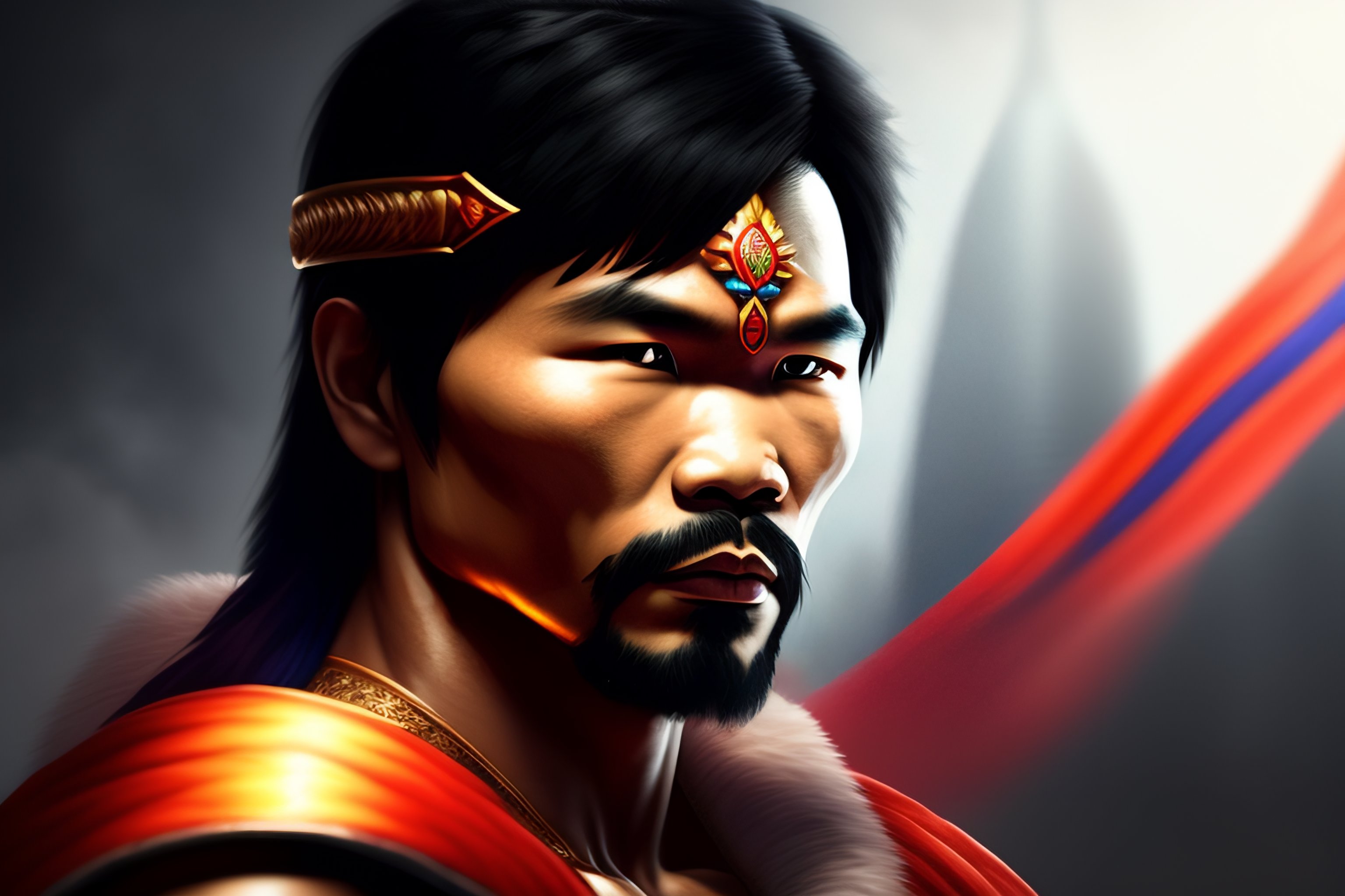 Lexica - Manny pacquiao as a native warrior illustration, well detailed ...