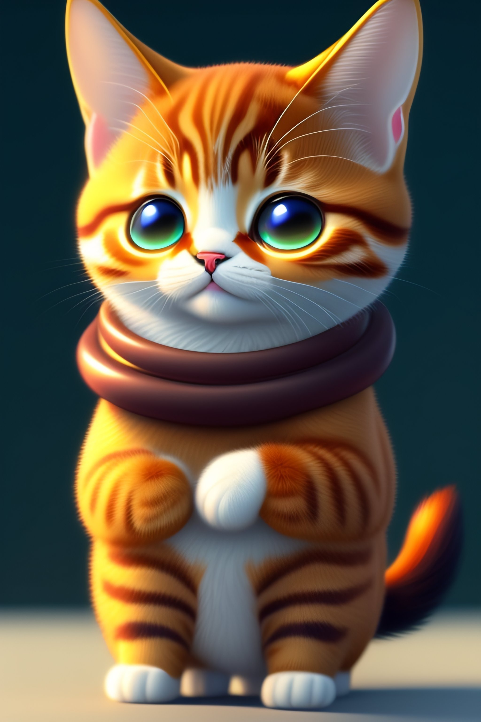 Lexica - Cute and cute cartoon cat, fantasy, dreamy, surrealism, super ...