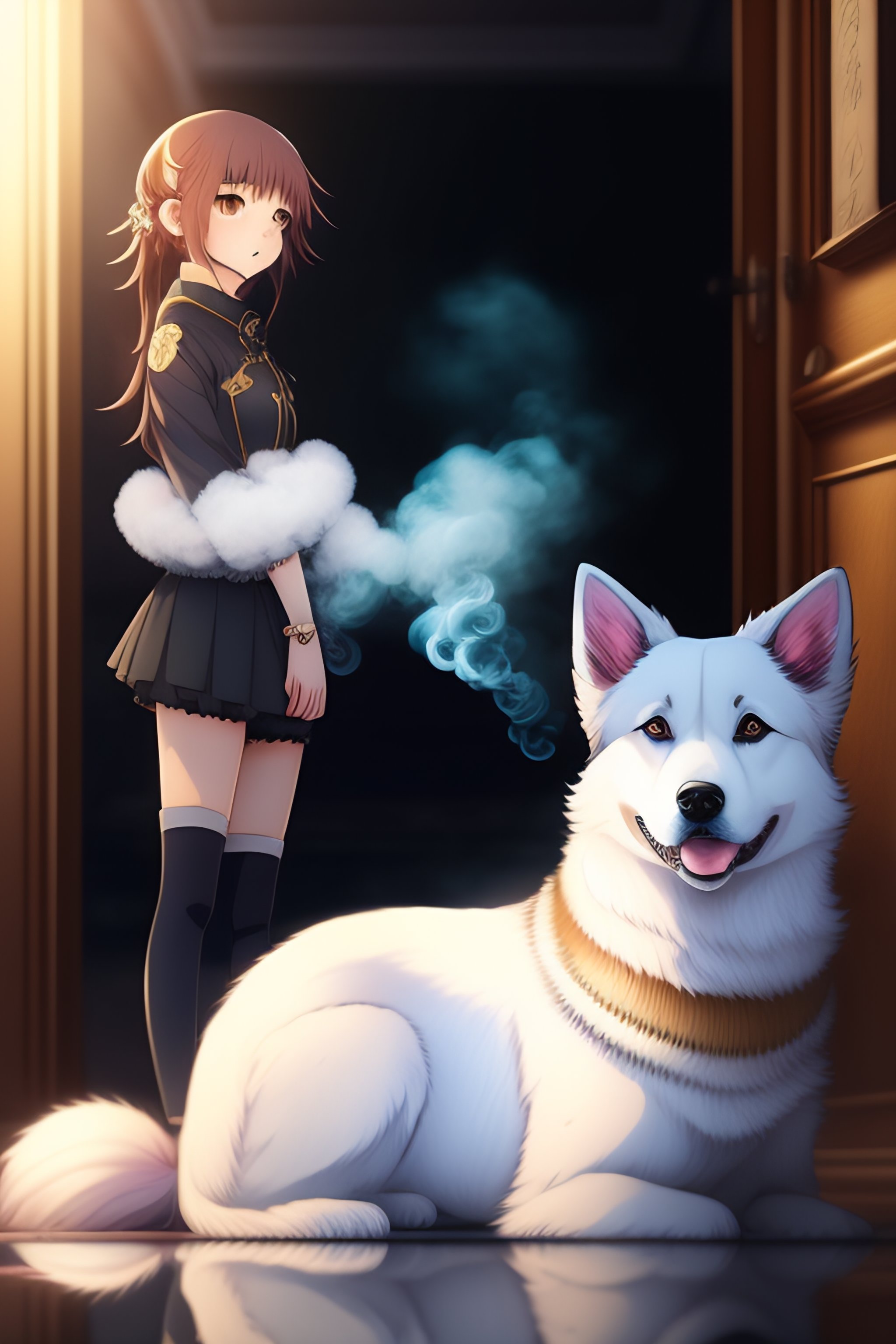 Lexica - The photograph captures the moment anime girl Sinestrea stands ...