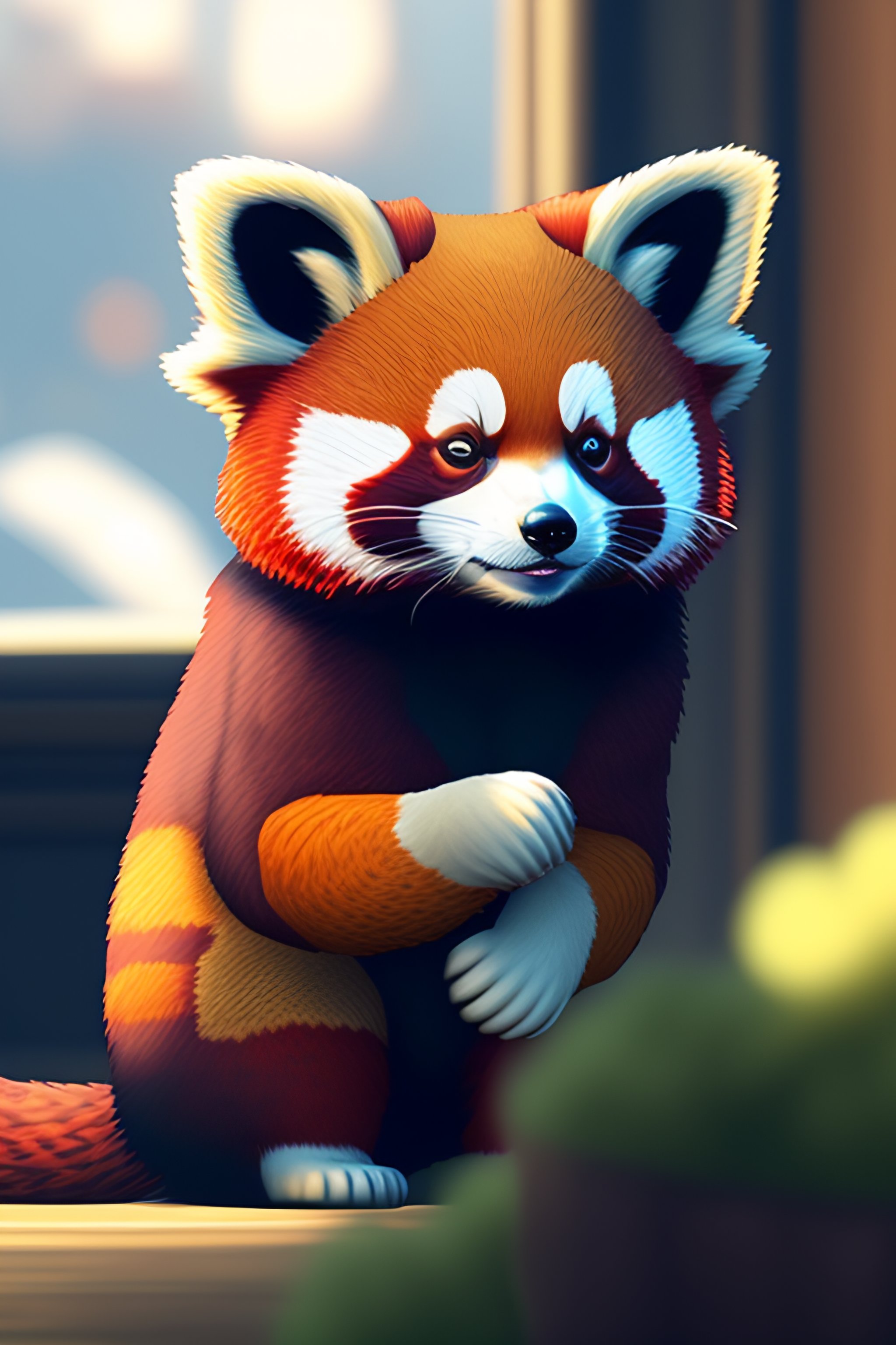Lexica - Red panda playing gta 5