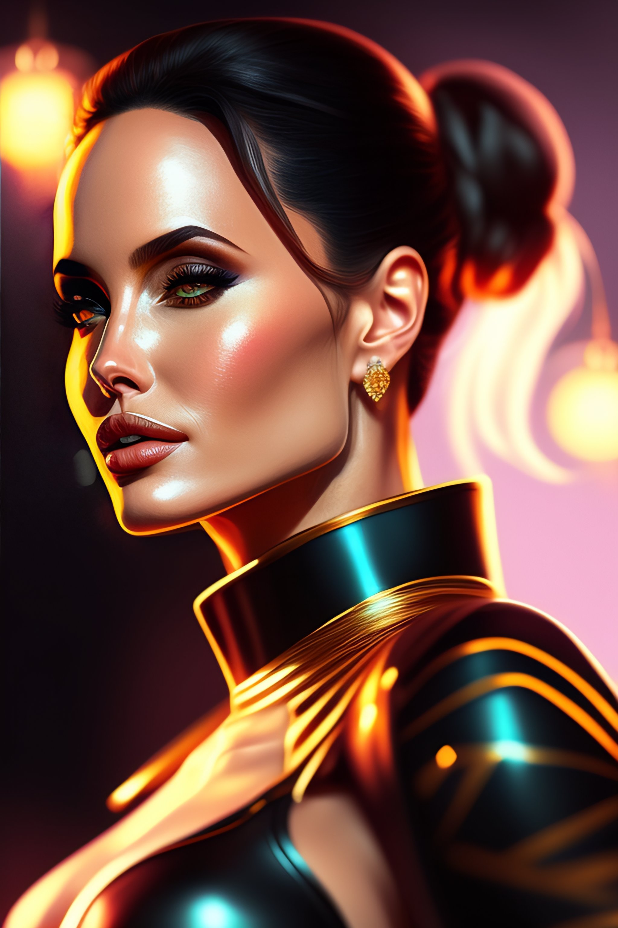 Lexica - Portrait of apex legends Angelina Jolie, venon intricate ...