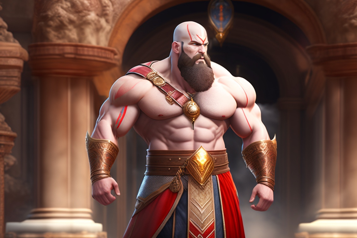 Lexica - Kratos from From god of war, full body picture, hight quality ...