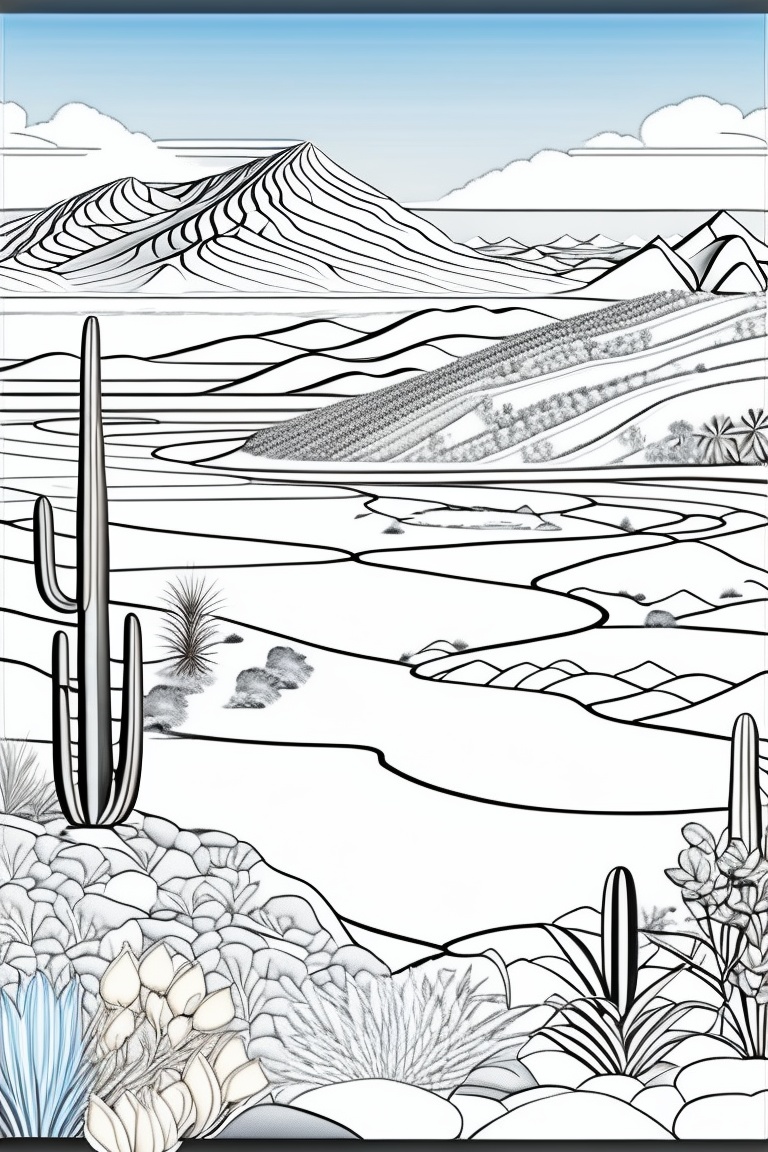 Desert Oasis Coloring Pages