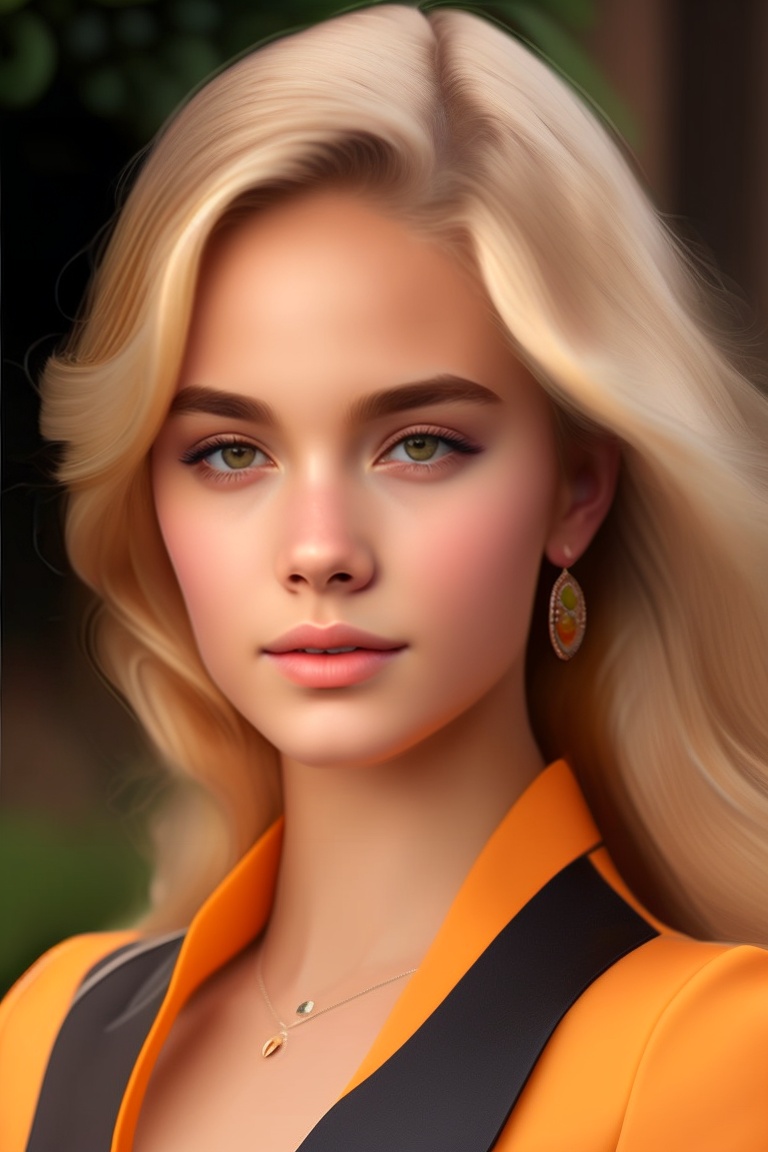 Lexica - A full body, perfect girl, school dress, blondie, 21 yeas old, great face detai