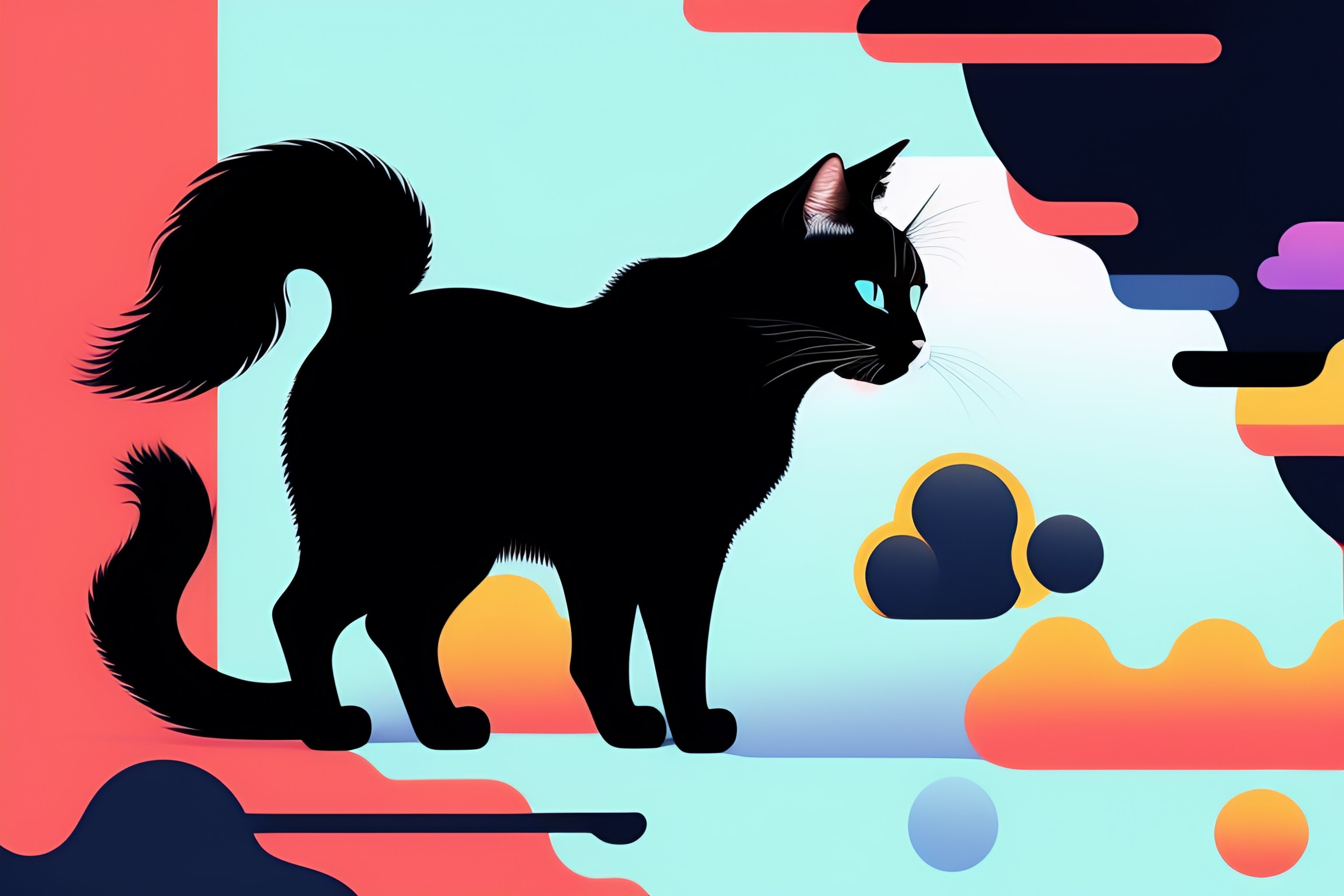 Lexica - Illustration of an animal avatar, cat profile picture kids ...