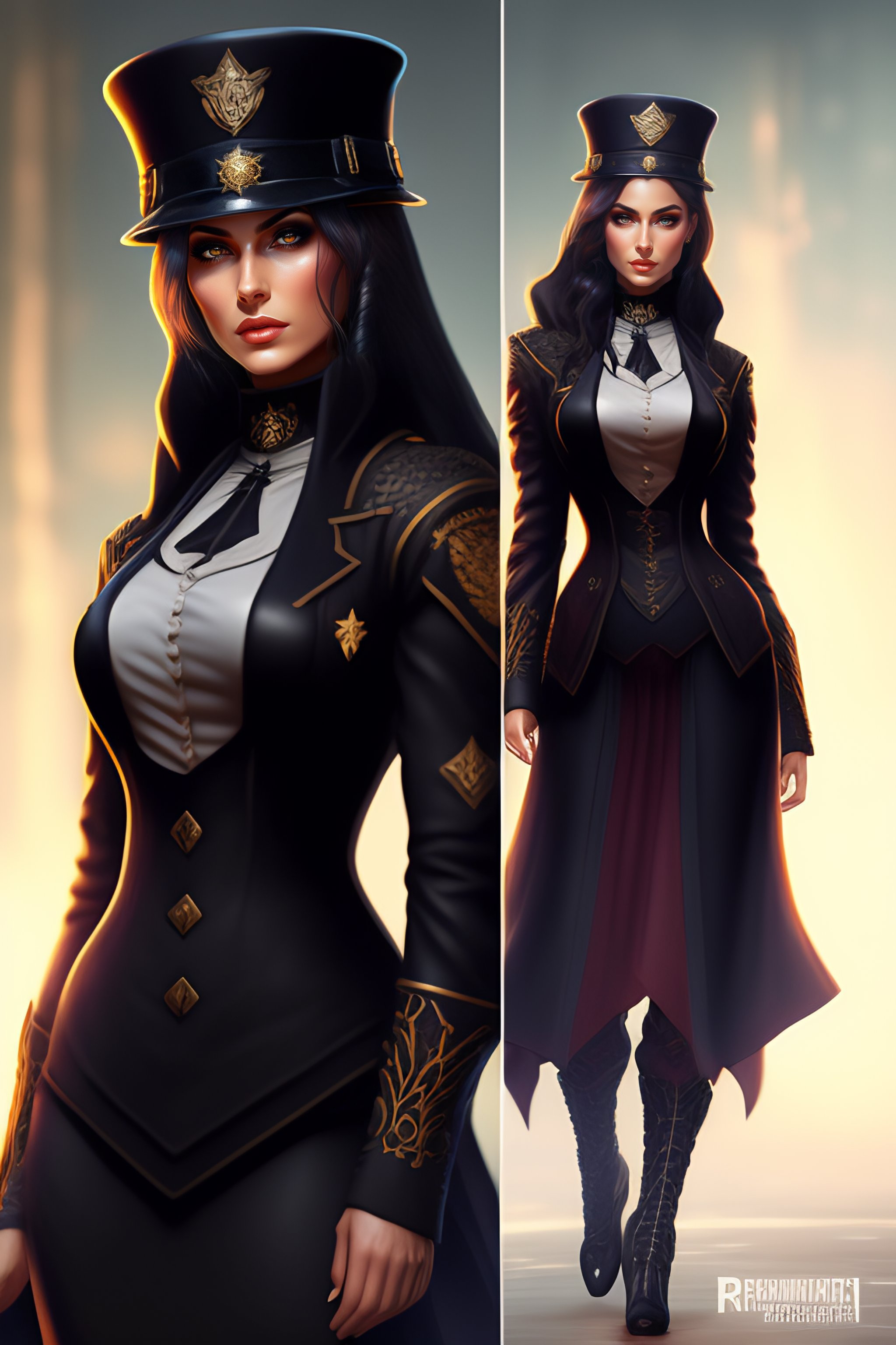 Lexica - Woman gothic necromancer summoner, Wolfenstein military german ...