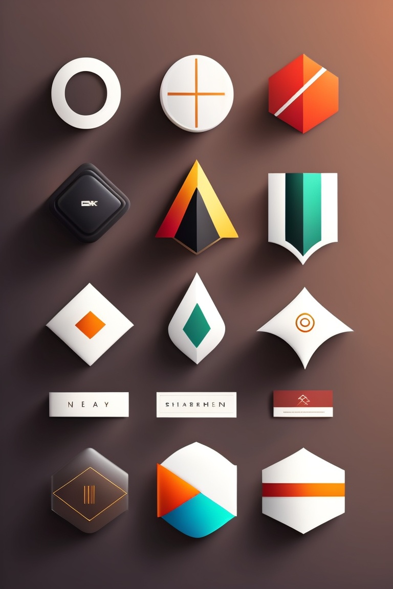 Lexica - Simple geometric shapes logos, clean and elegant typography ...