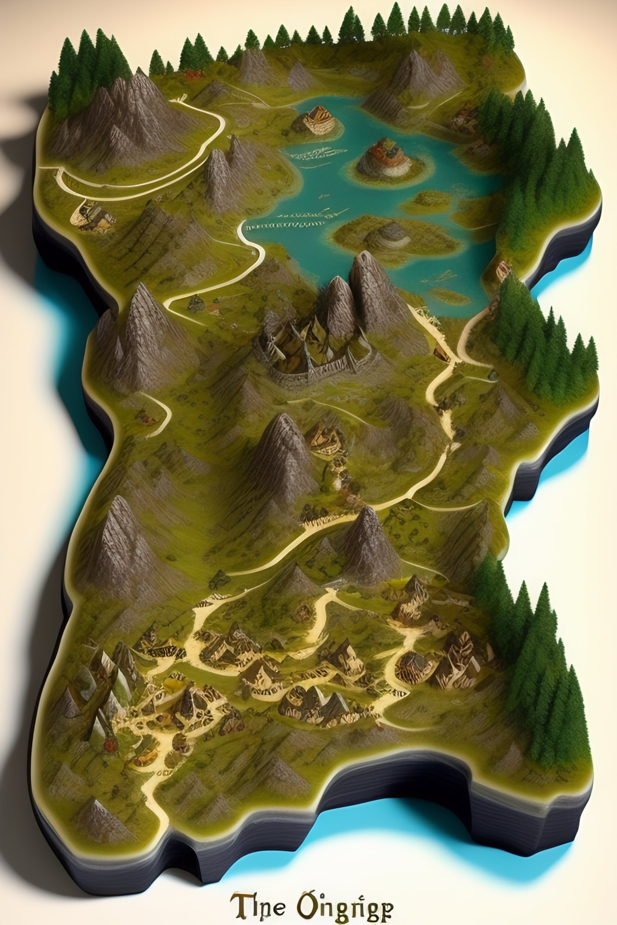 Lexica - The lord of the rings style, tabletop map, cities, towns ...