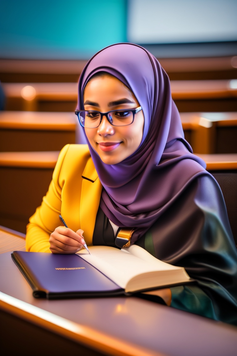 Lexica - I want pictures of a female university student studying ...