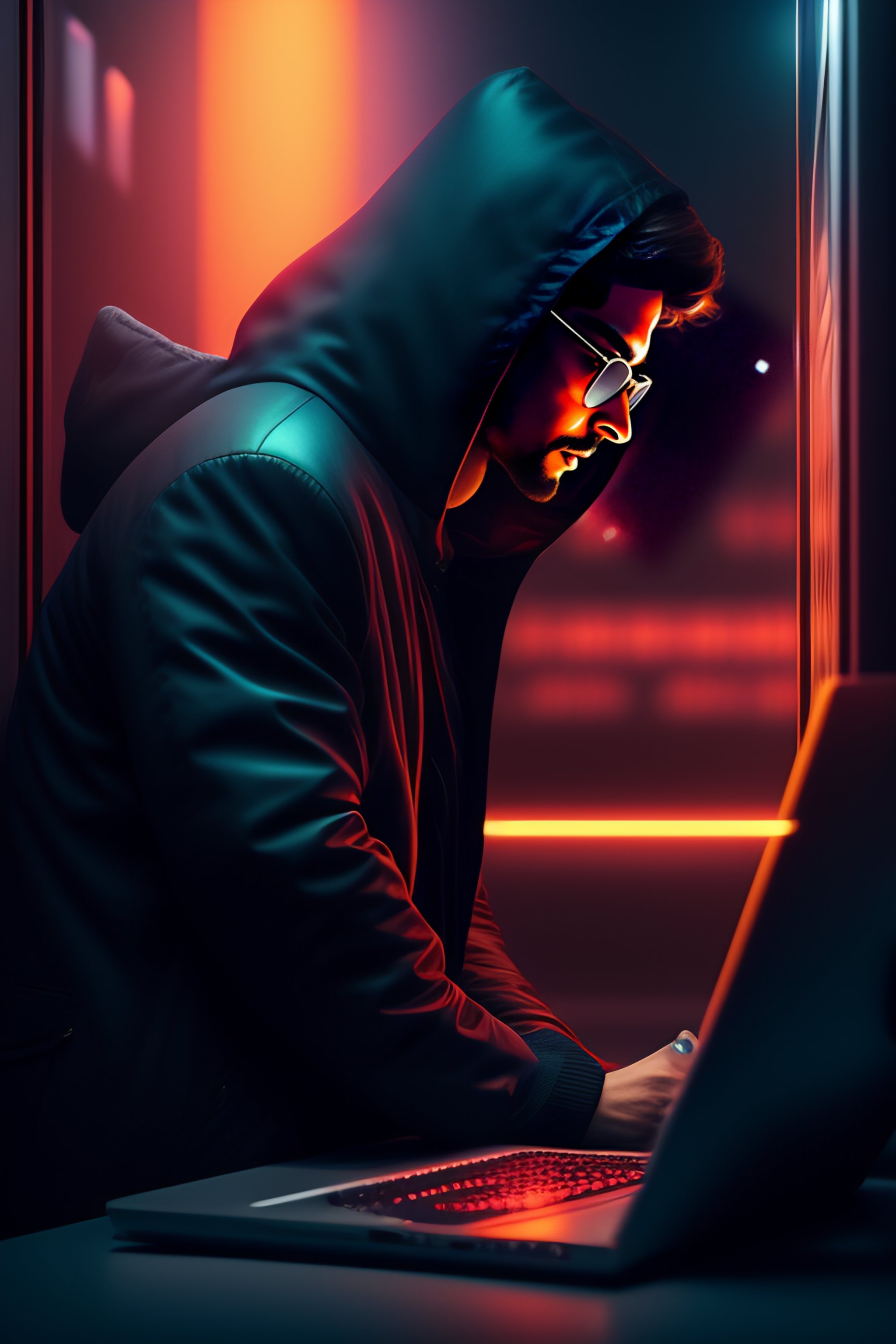 Lexica - An silent man being a hacker, hacking into the mainframe ...