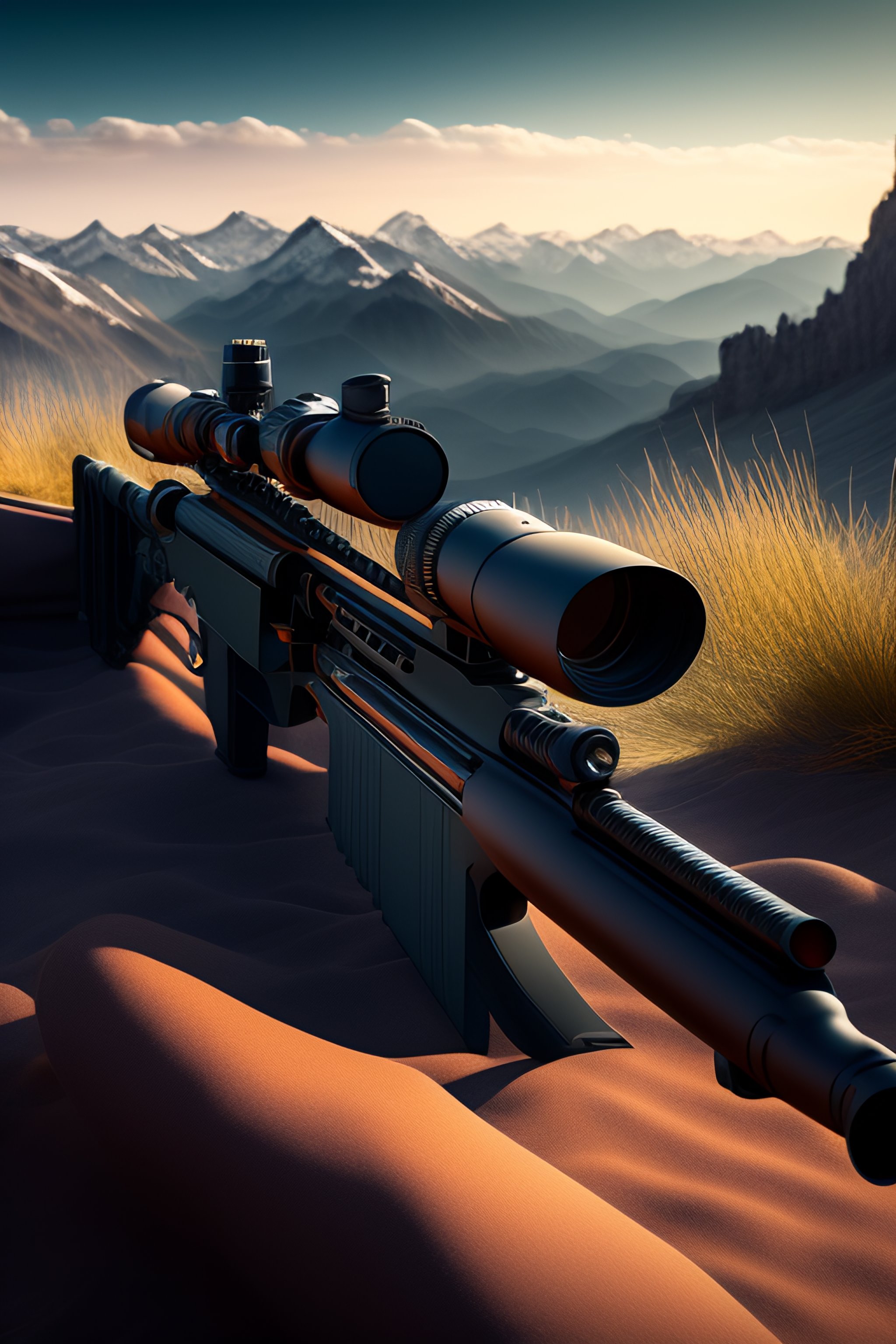 Lexica - Sniper rifle, 4k, hd.
