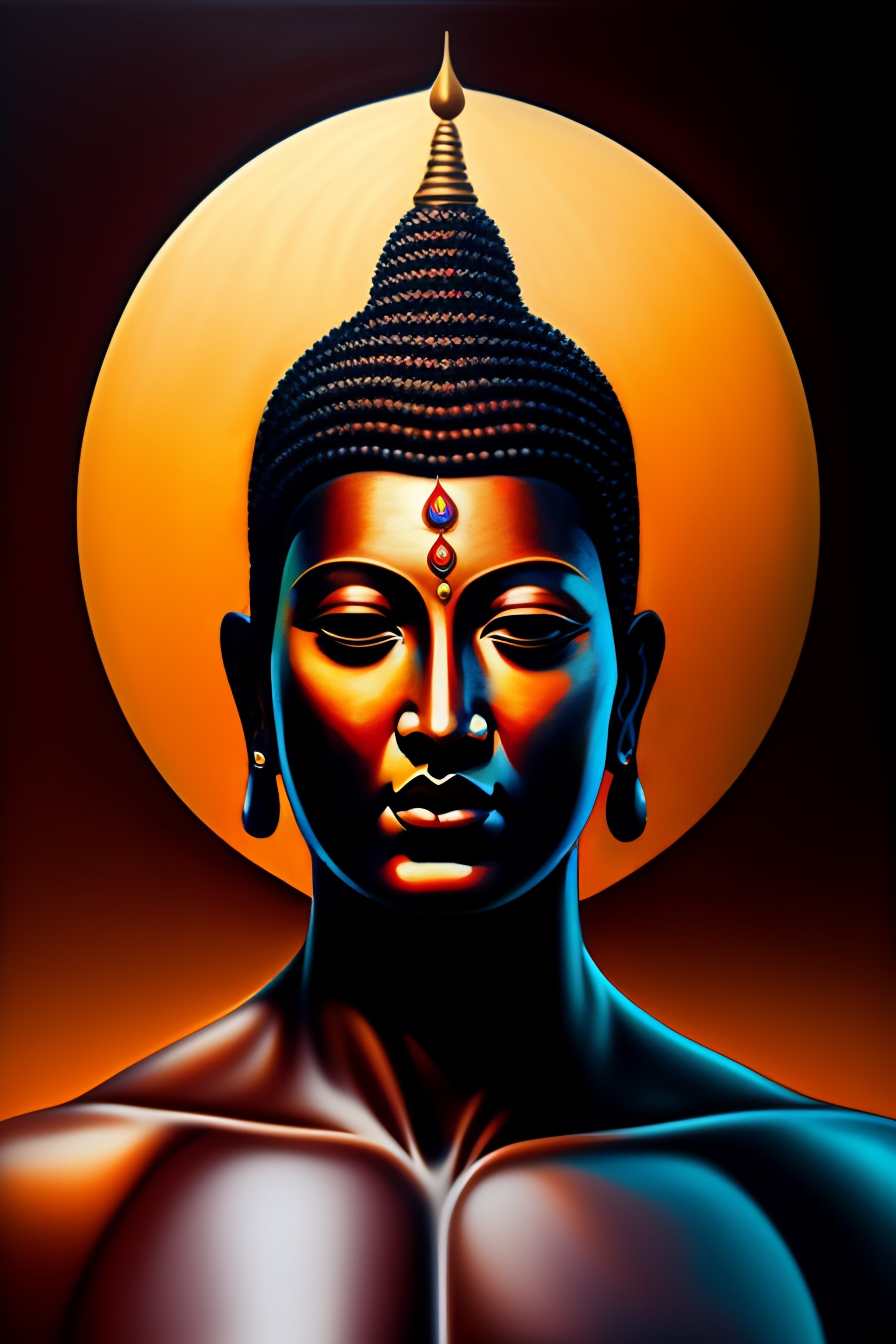Lexica - An inspiring modern art painting of Gautam Buddha as he would ...