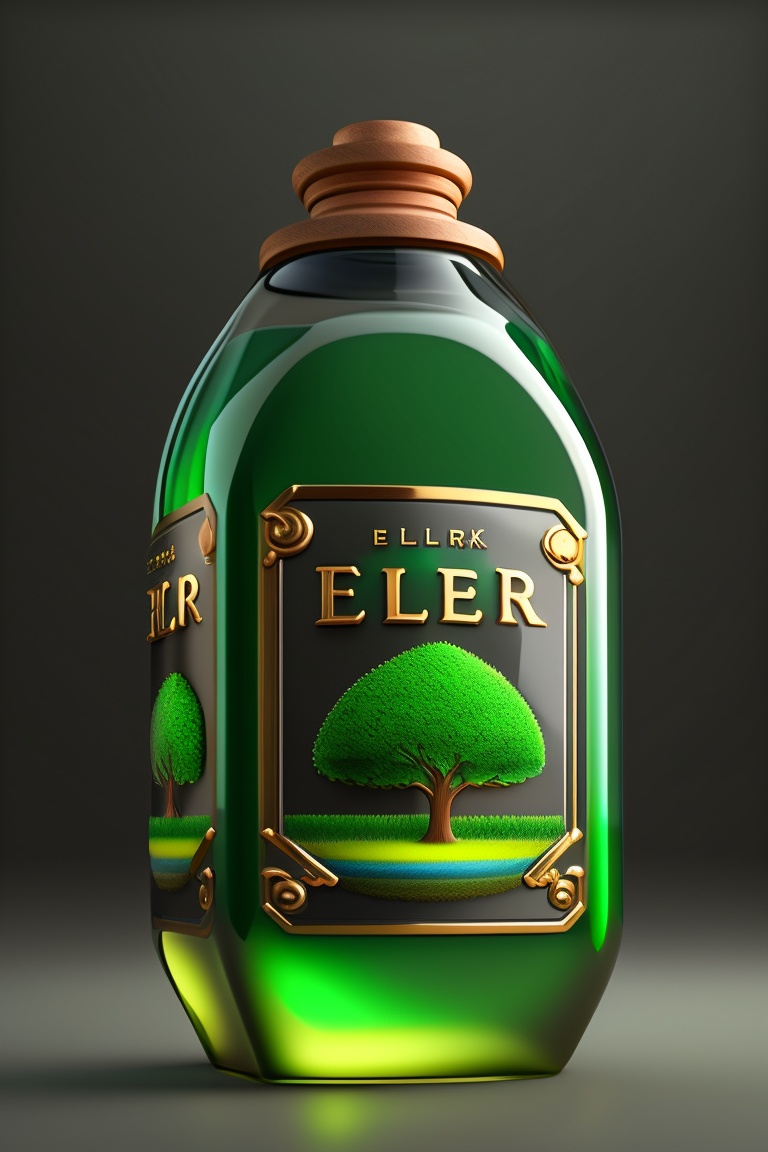 Lexica - Elixir liquid green rpg, icon rpg, background gray