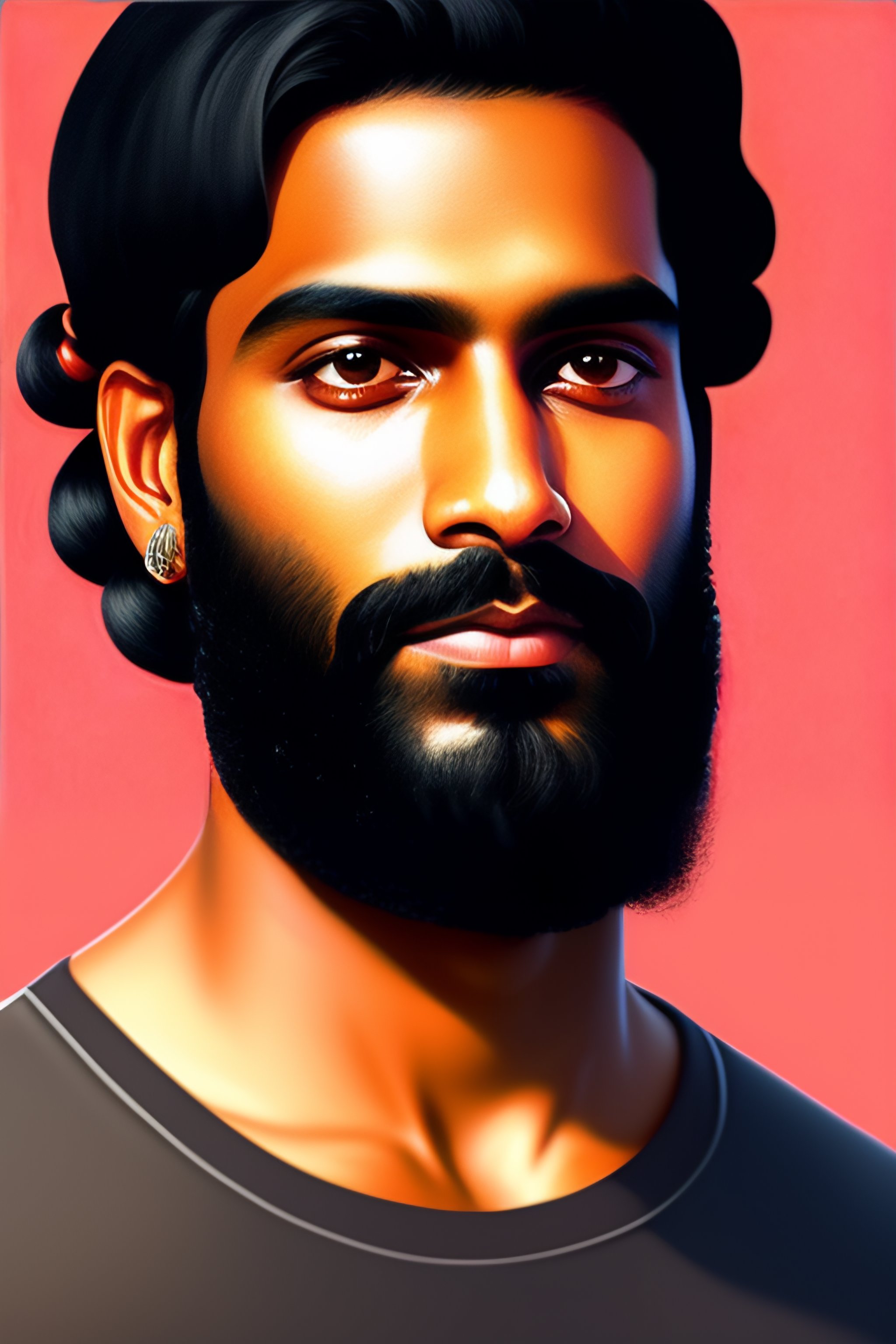 Lexica - Hyper detailed illustration of a south Indian male podcaster ...