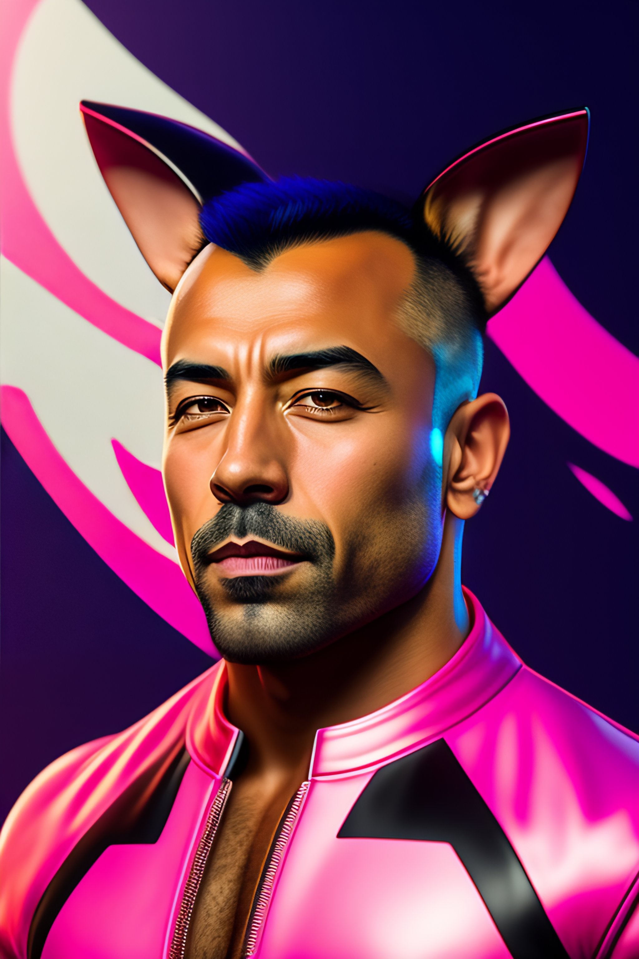 Lexica - Cartoony, happy Joe Rogan portrait painting of a rabbit ...