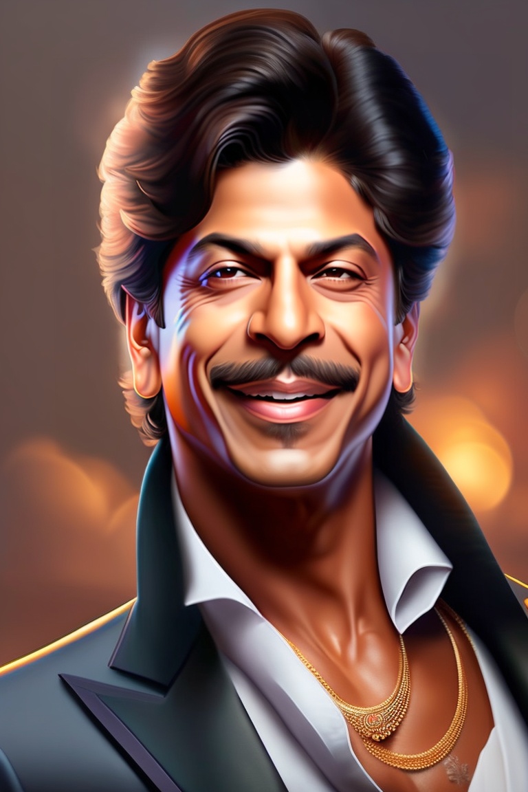Lexica - Craft a captivating digital portrait of Bollywood icon Shah ...
