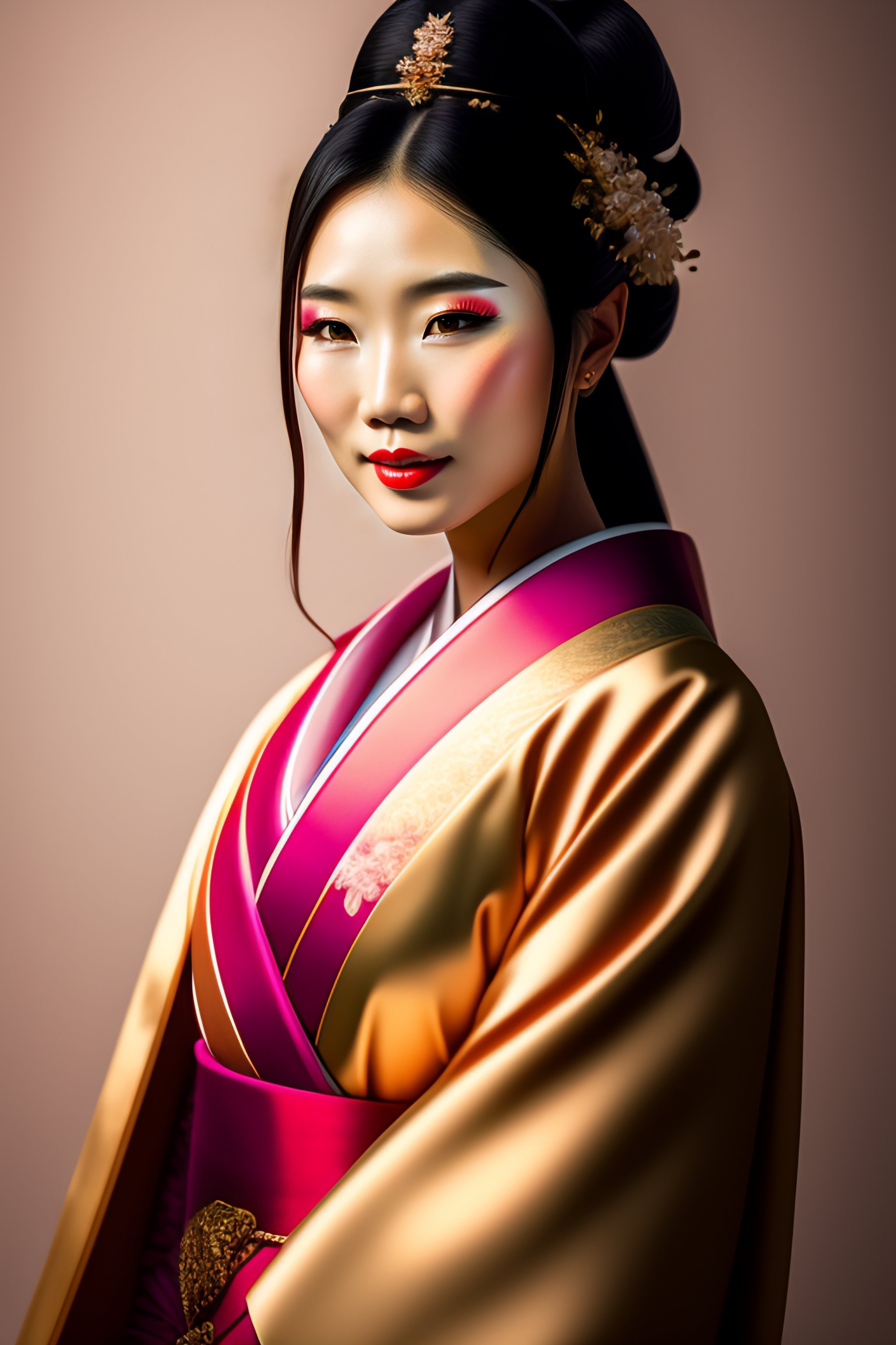 Lexica - Portrait of a stunningly beautiful, young, japanese geisha ...
