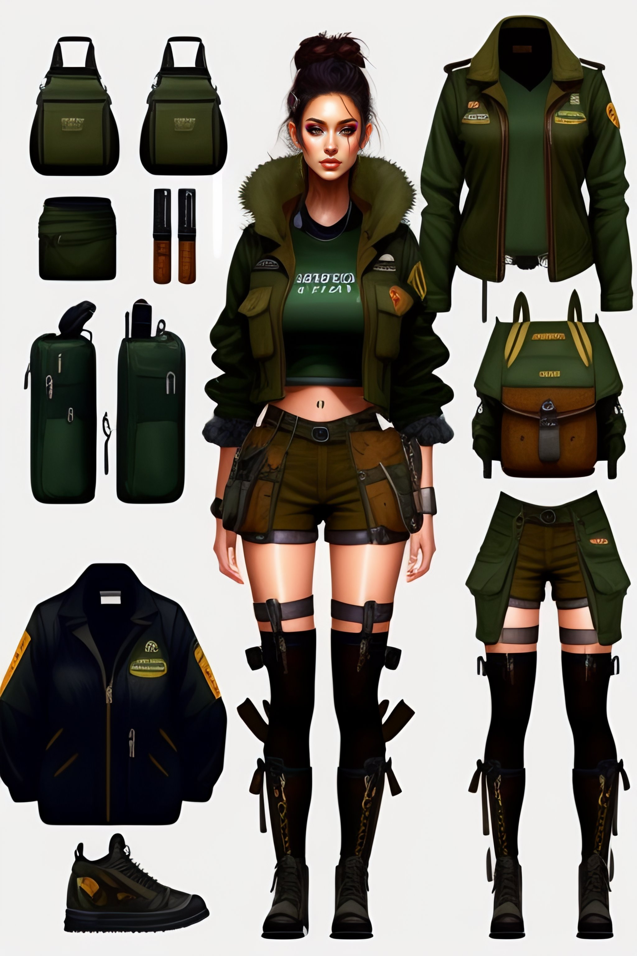 Lexica - Concept art of woman post apocalyptic apocalypse outfit, park ...