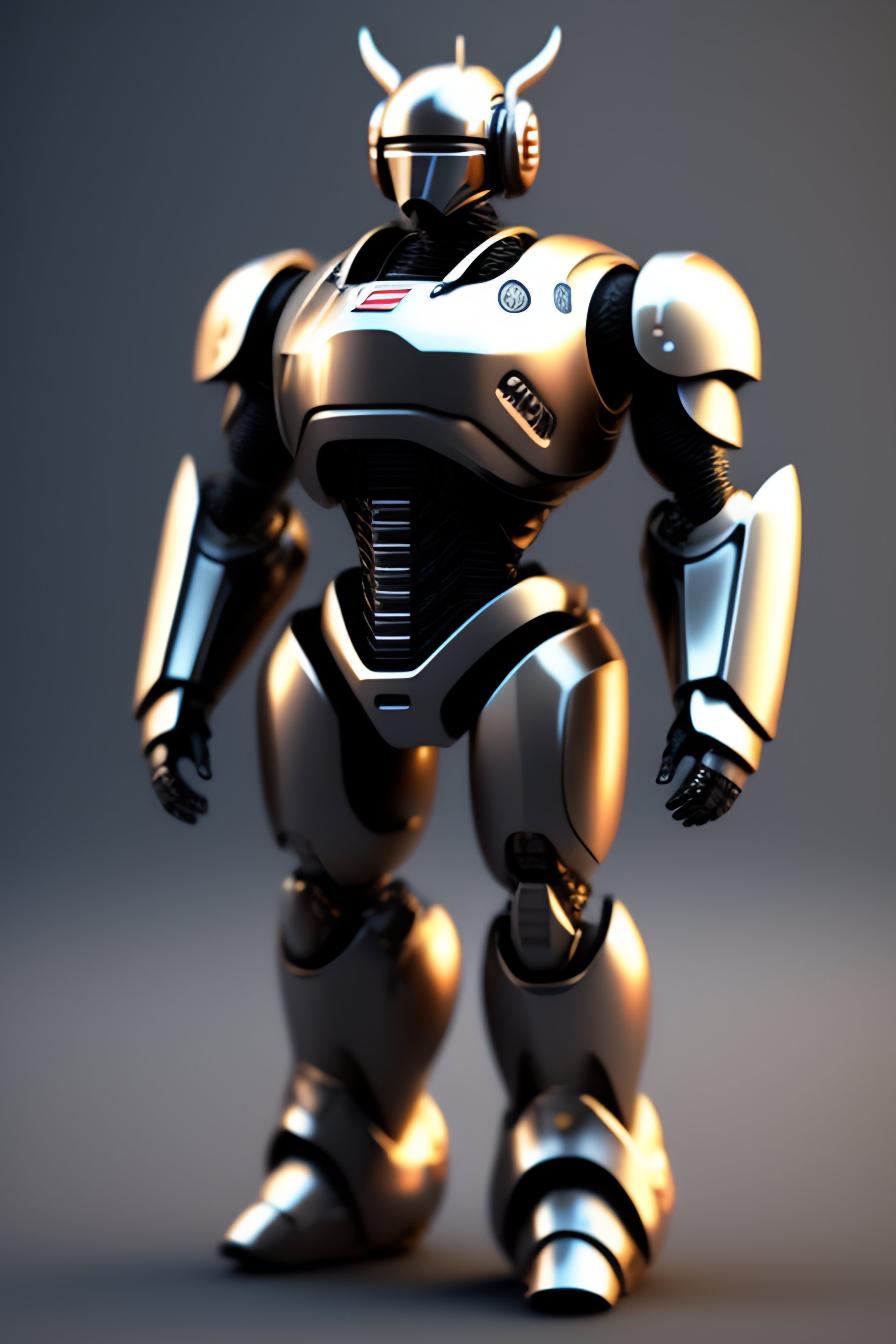 Lexica - 3d render of toy art robocop