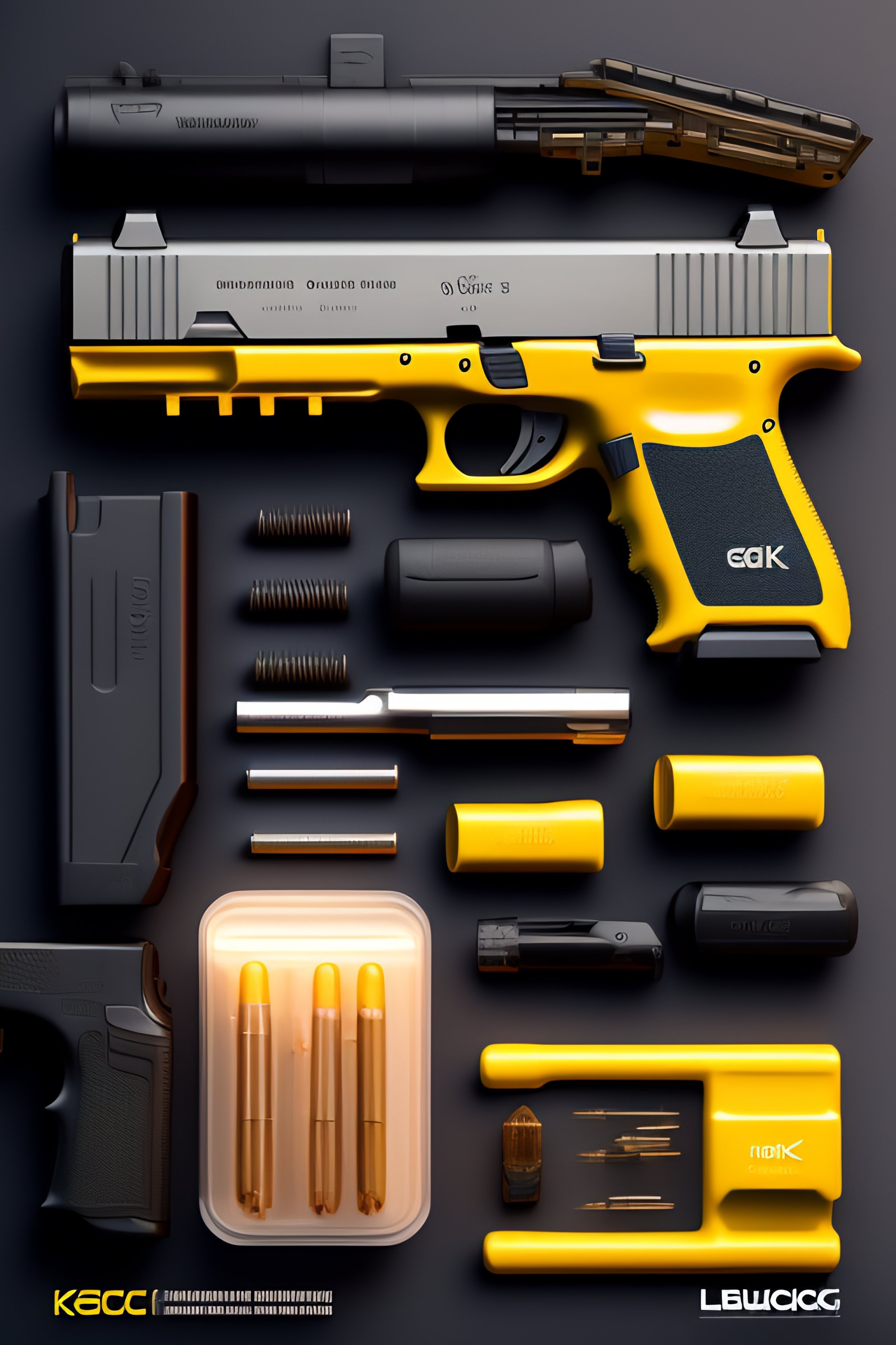 Lexica - Glock firearm, Costumes and props, Knolling, Knolling layout ...