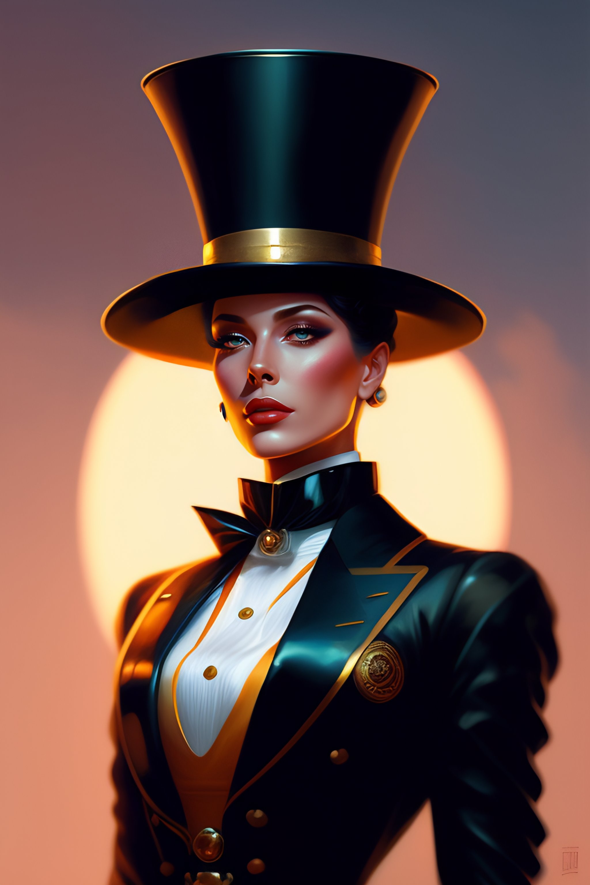 Lexica - A prim futurama robot bender with a top hat on his head and a ...