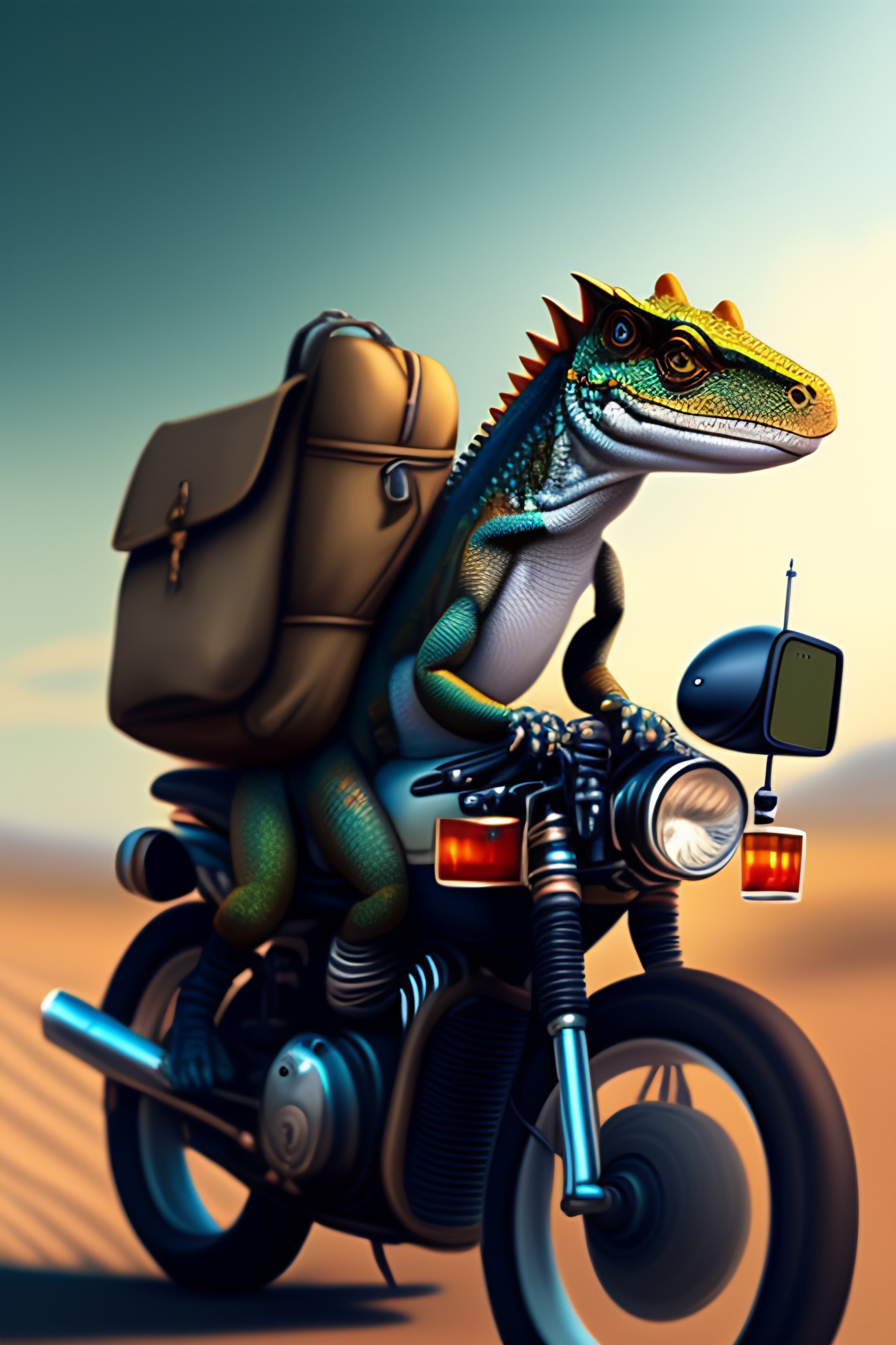 Lexica - A detailed portrait of an anthropomorphic lizard photographer ...