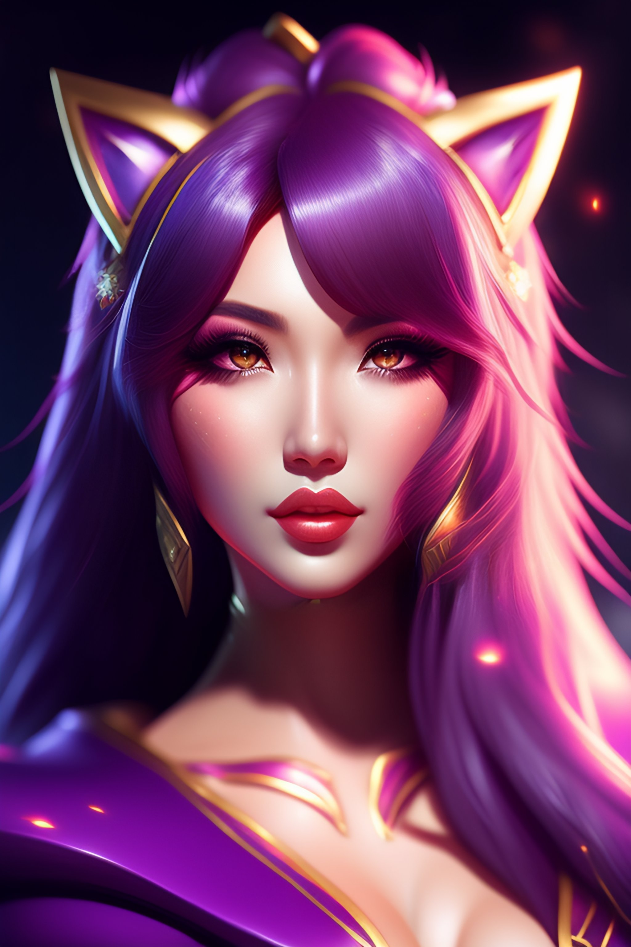 Lexica - Portrait of ahri from league of legends, digital art