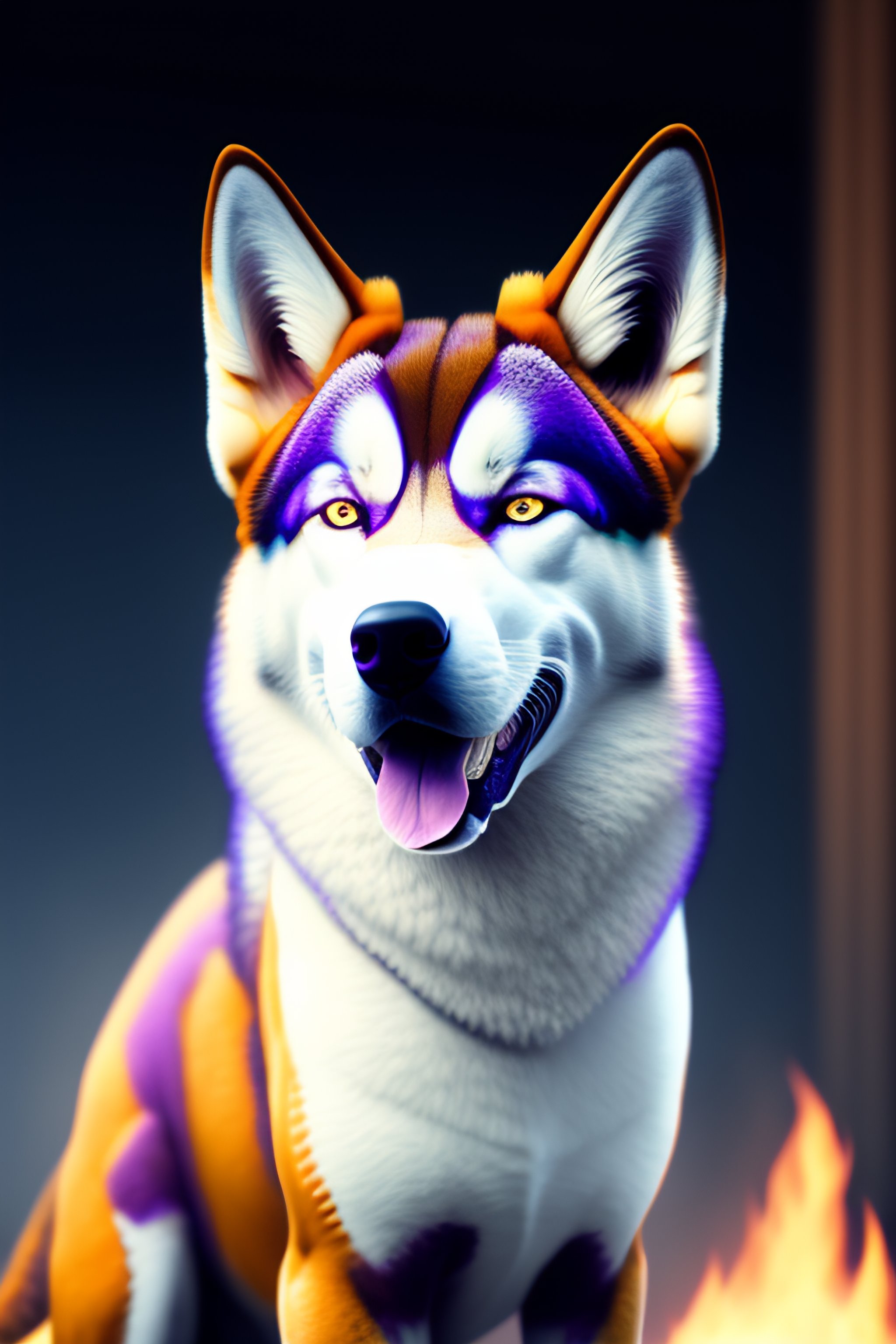 Lexica - Dragon husky