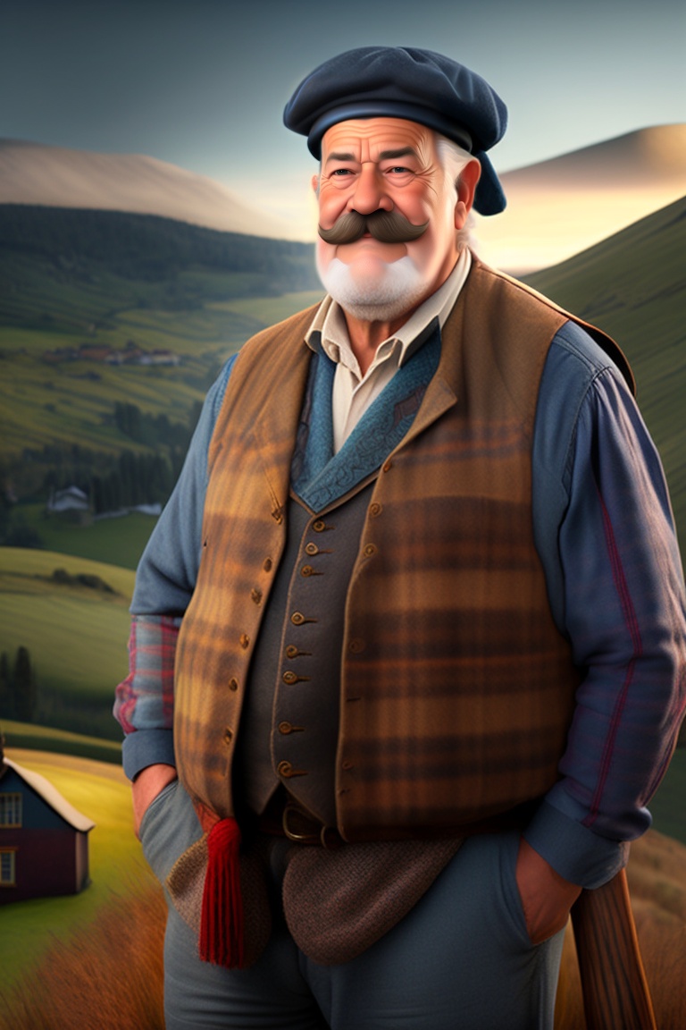 Lexica - An ultrarealistic photo of an old village mayor, with a little ...