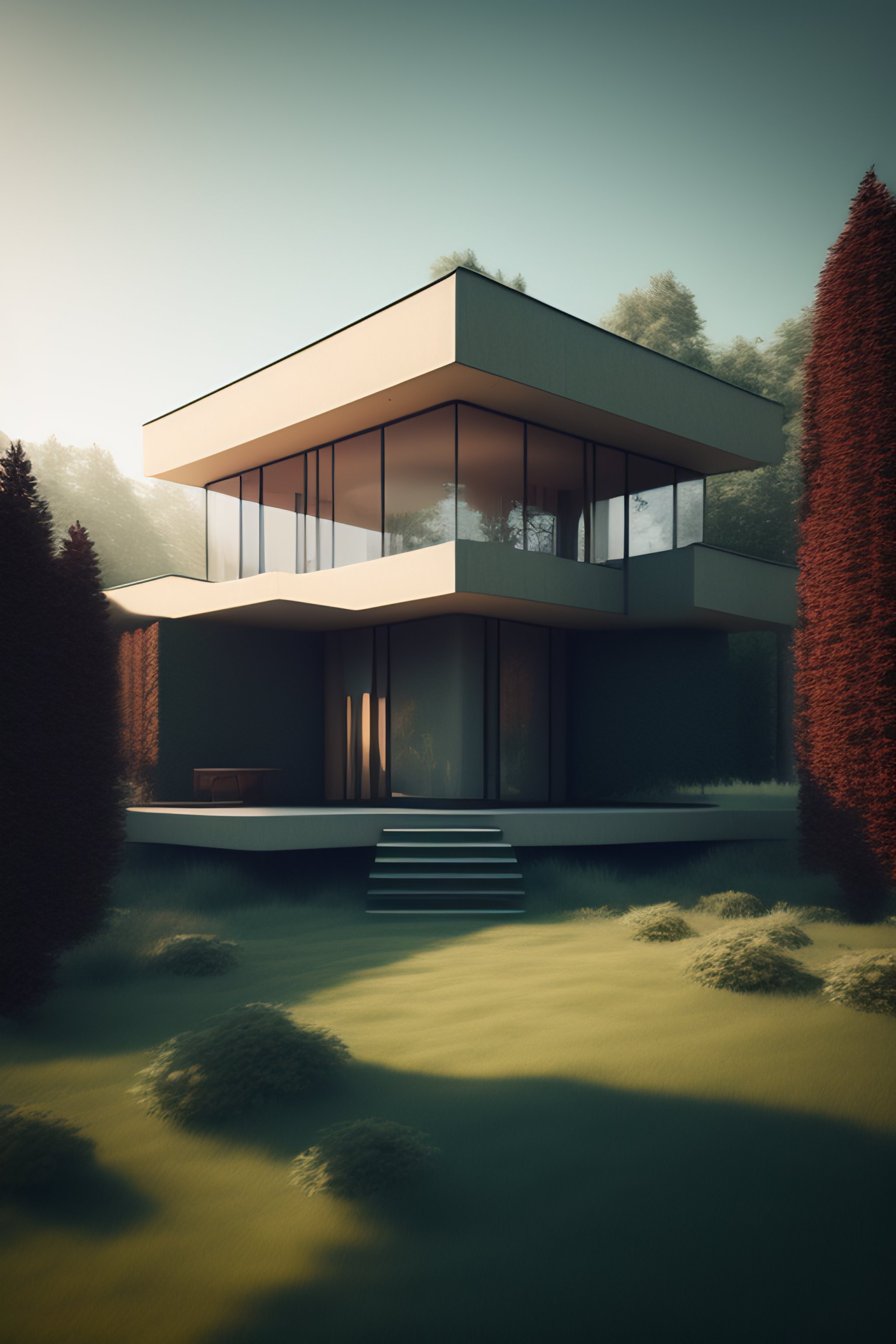 Lexica - Rectangular modernist house inspired by a tibetan palace ...