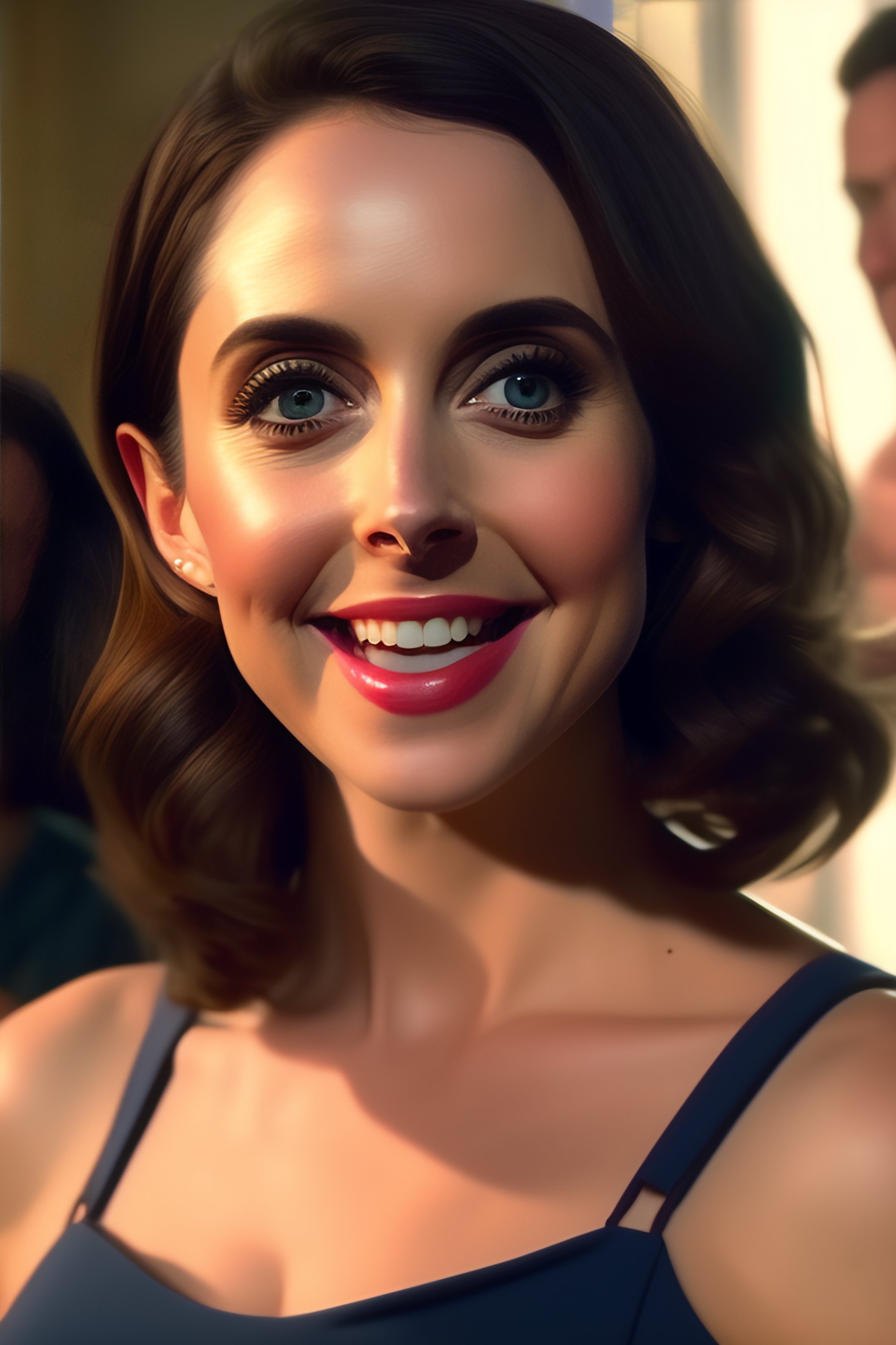 Lexica - Open mouth with her tongue out, alison brie's beautiful eyes ...