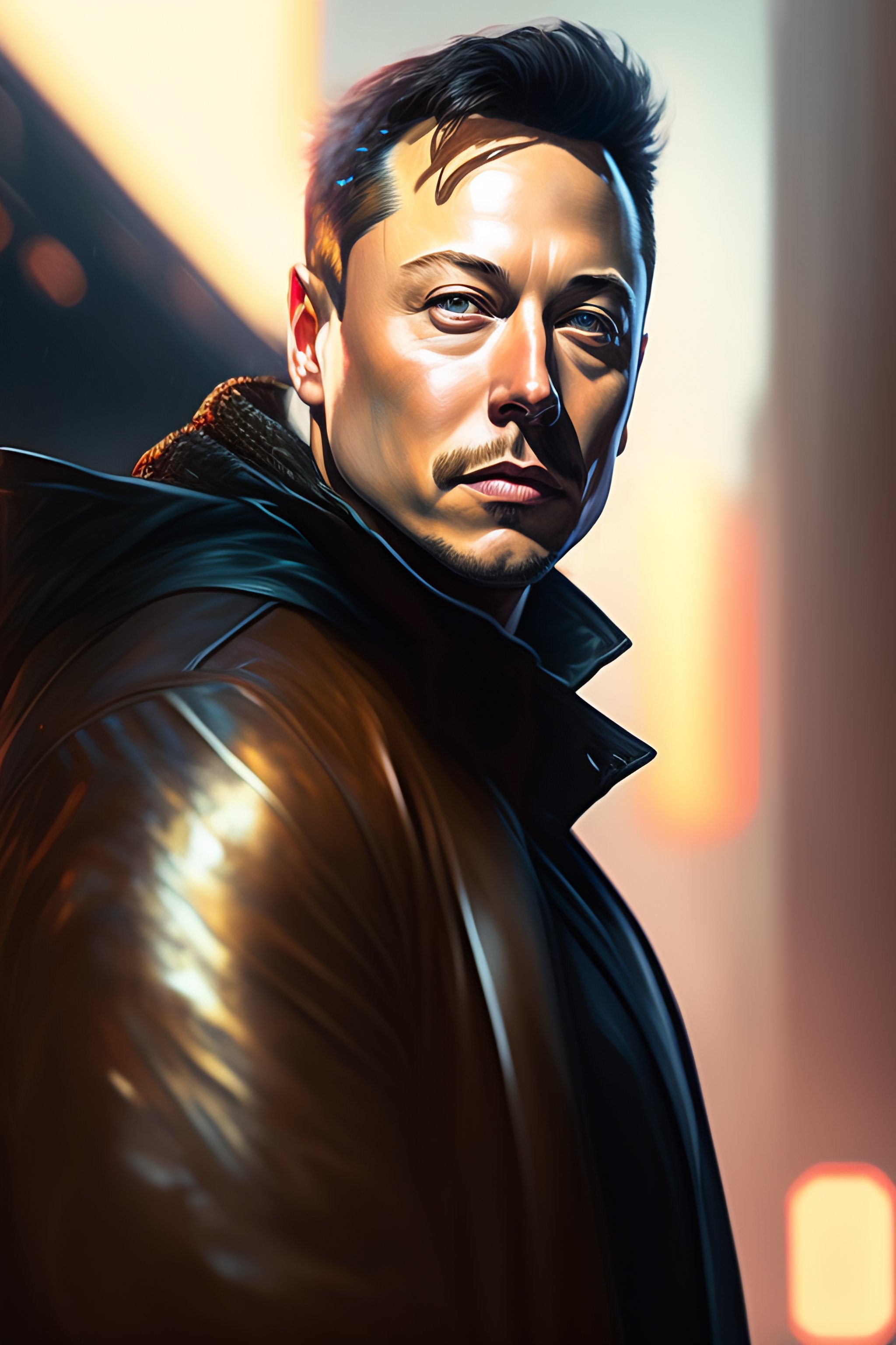 Lexica - Elon musk, hyperrealistic portrait, bladerunner street, art of ...