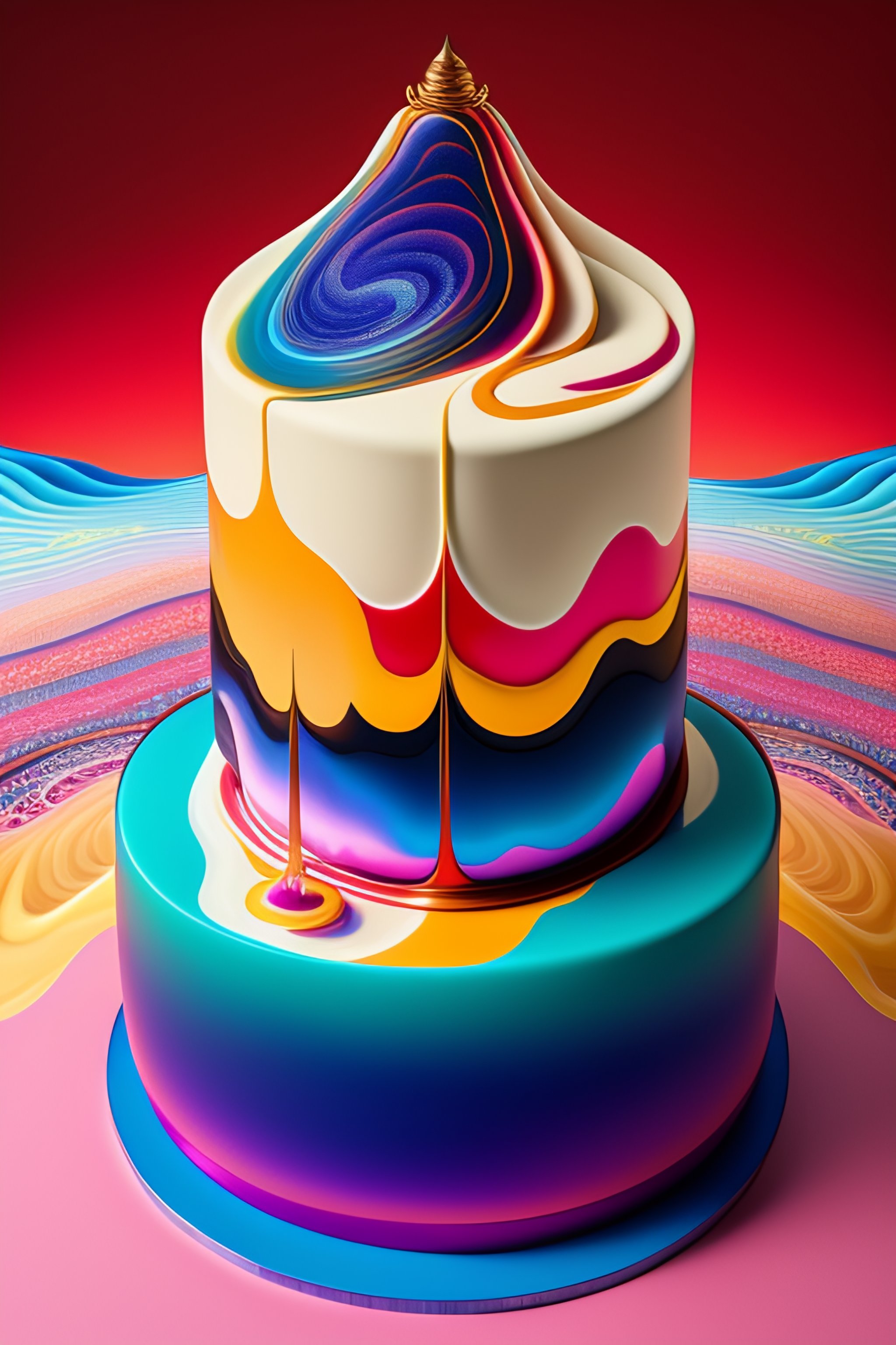 Lexica - Big abstract cake by james jean and salvador dali and shusei ...