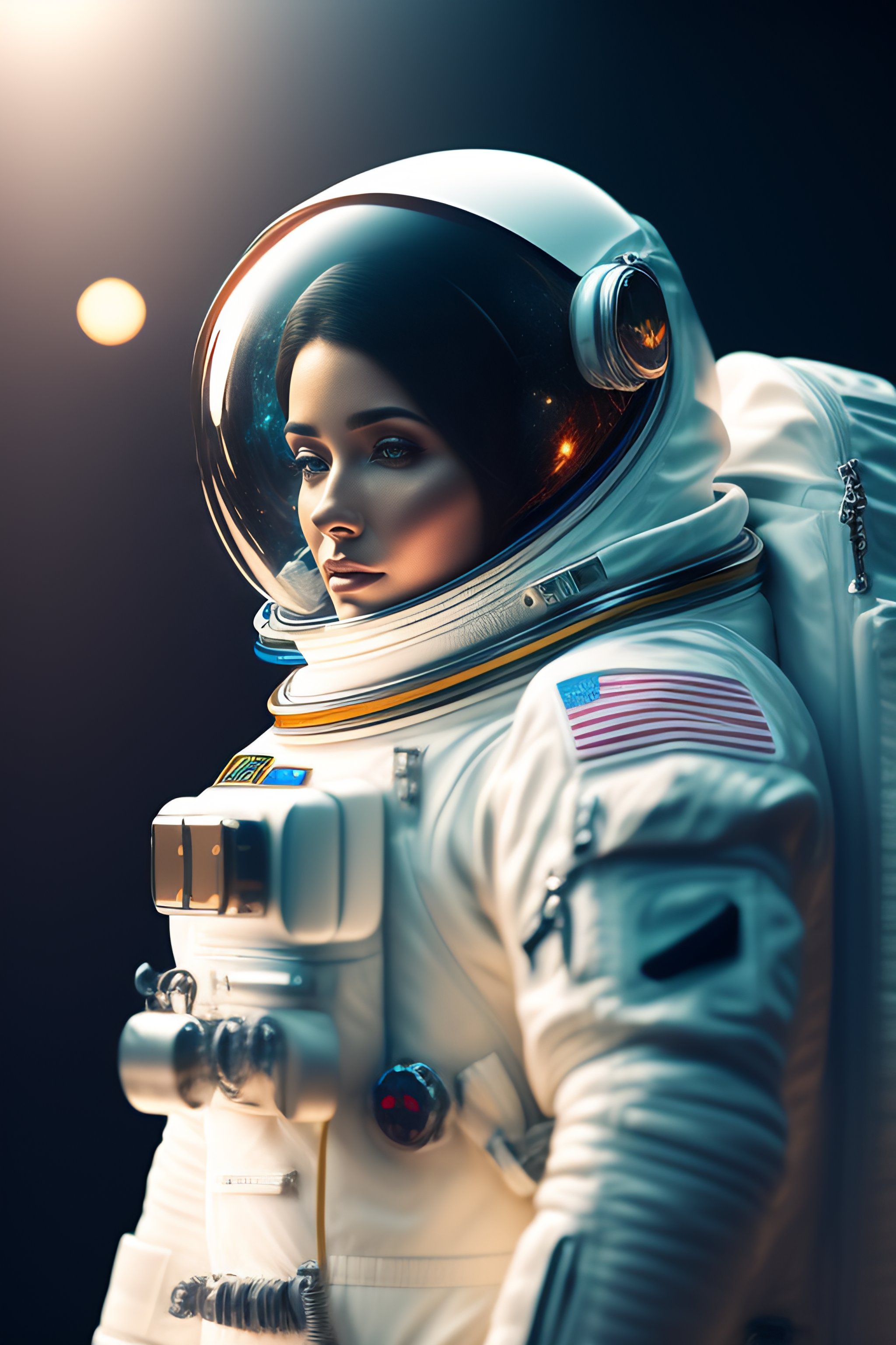 Lexica - Professional portrait of an astronaut, an ambient occlusion ...