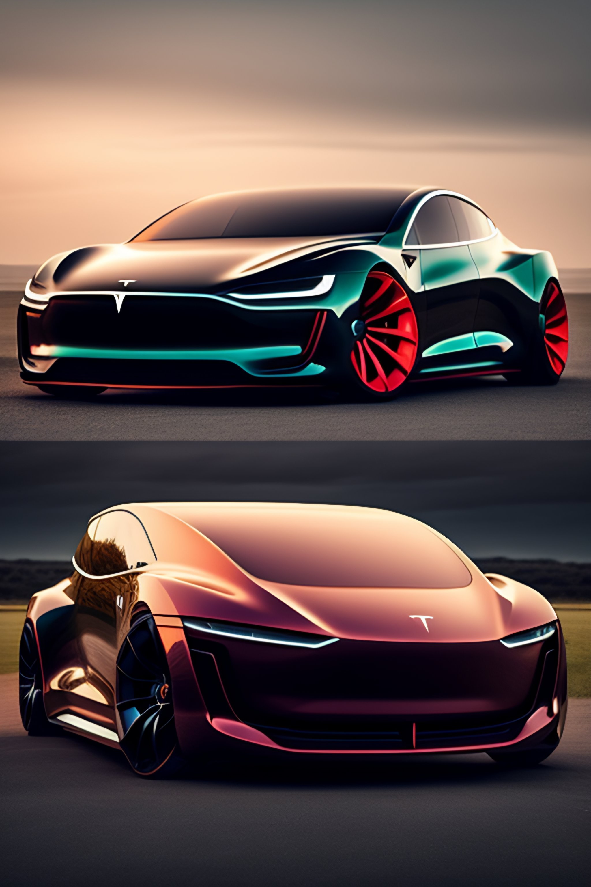 Lexica - Tesla car in a shape of turtle