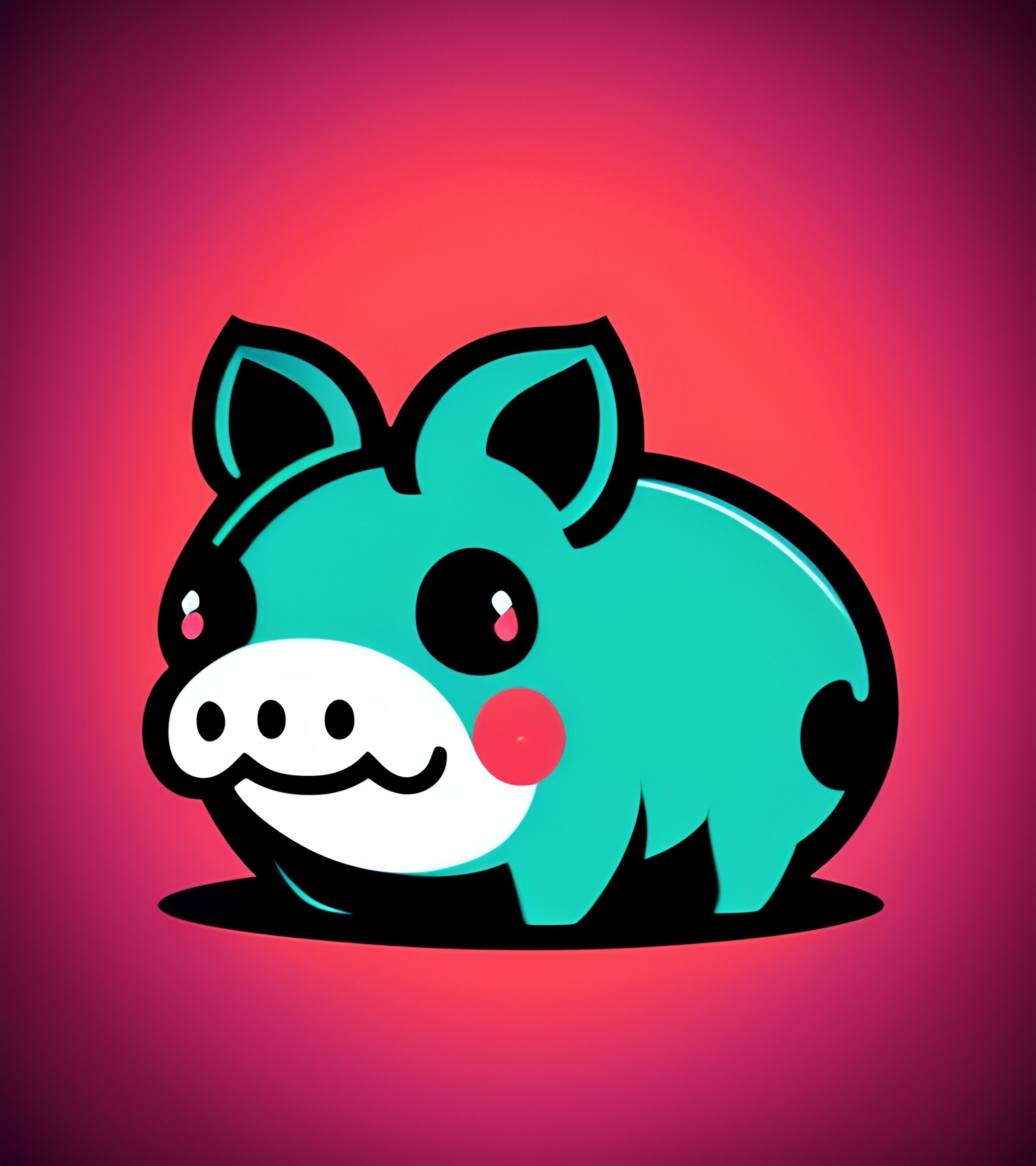 Lexica - Cute flying pig, gambling at casino , cartoon logo, simple, 2d ...