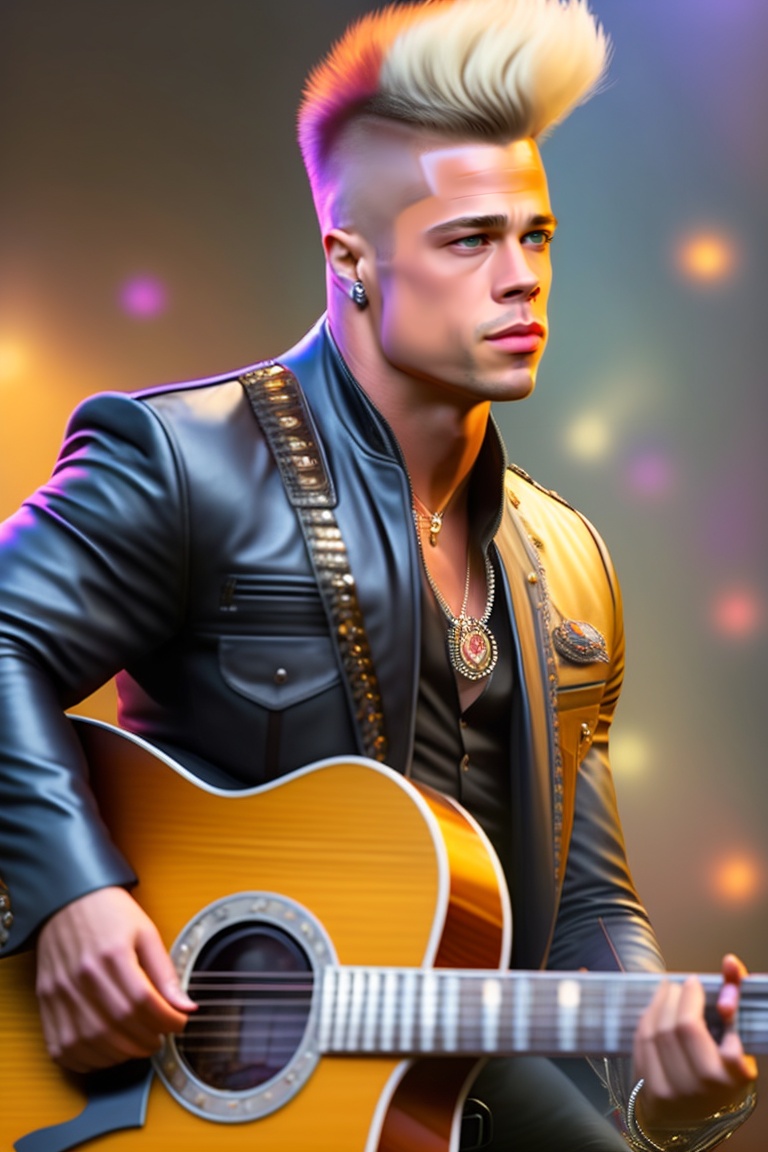 Lexica - Brad Pitt as a punk rock star