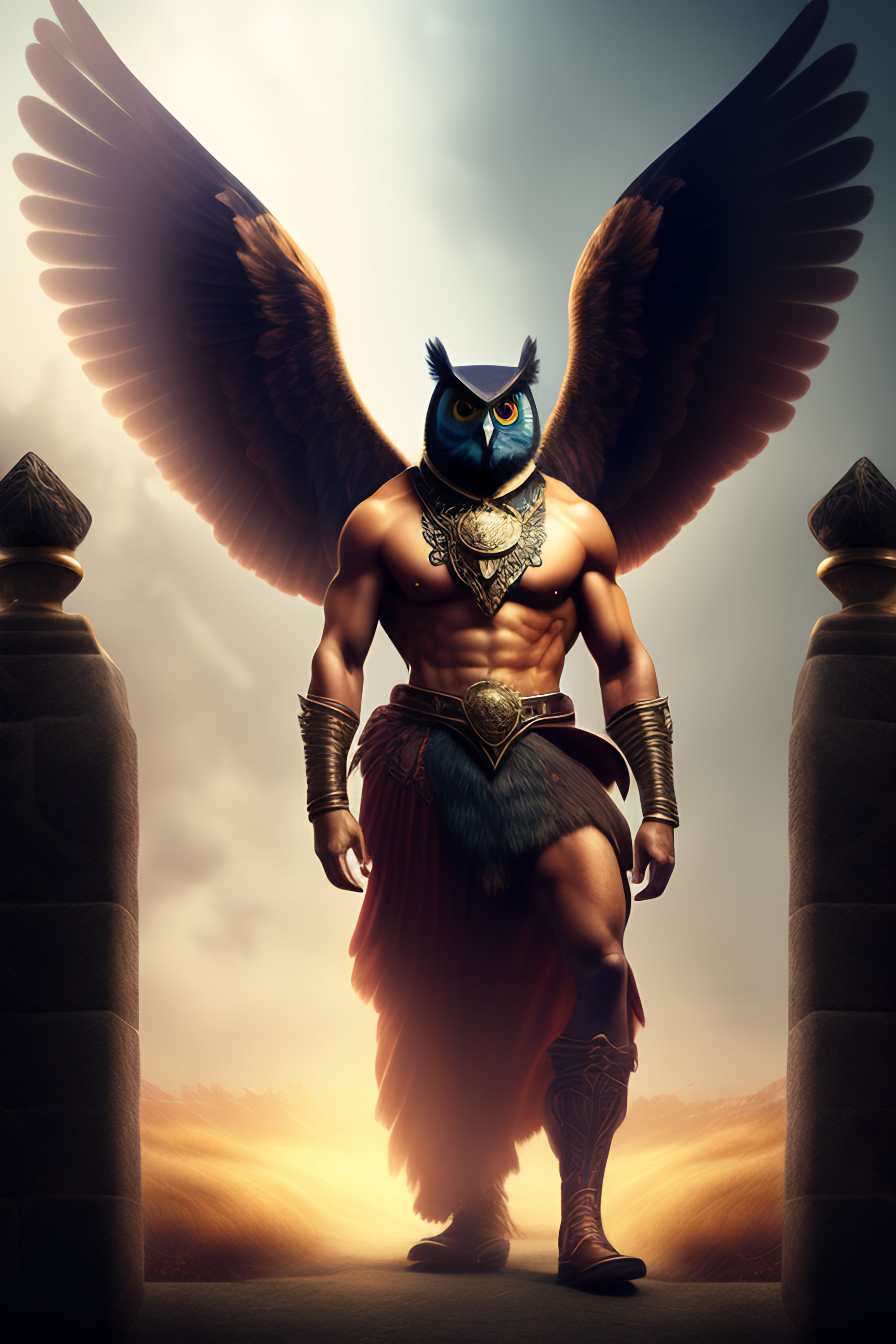 Lexica - Man-owl, hunchback, wings