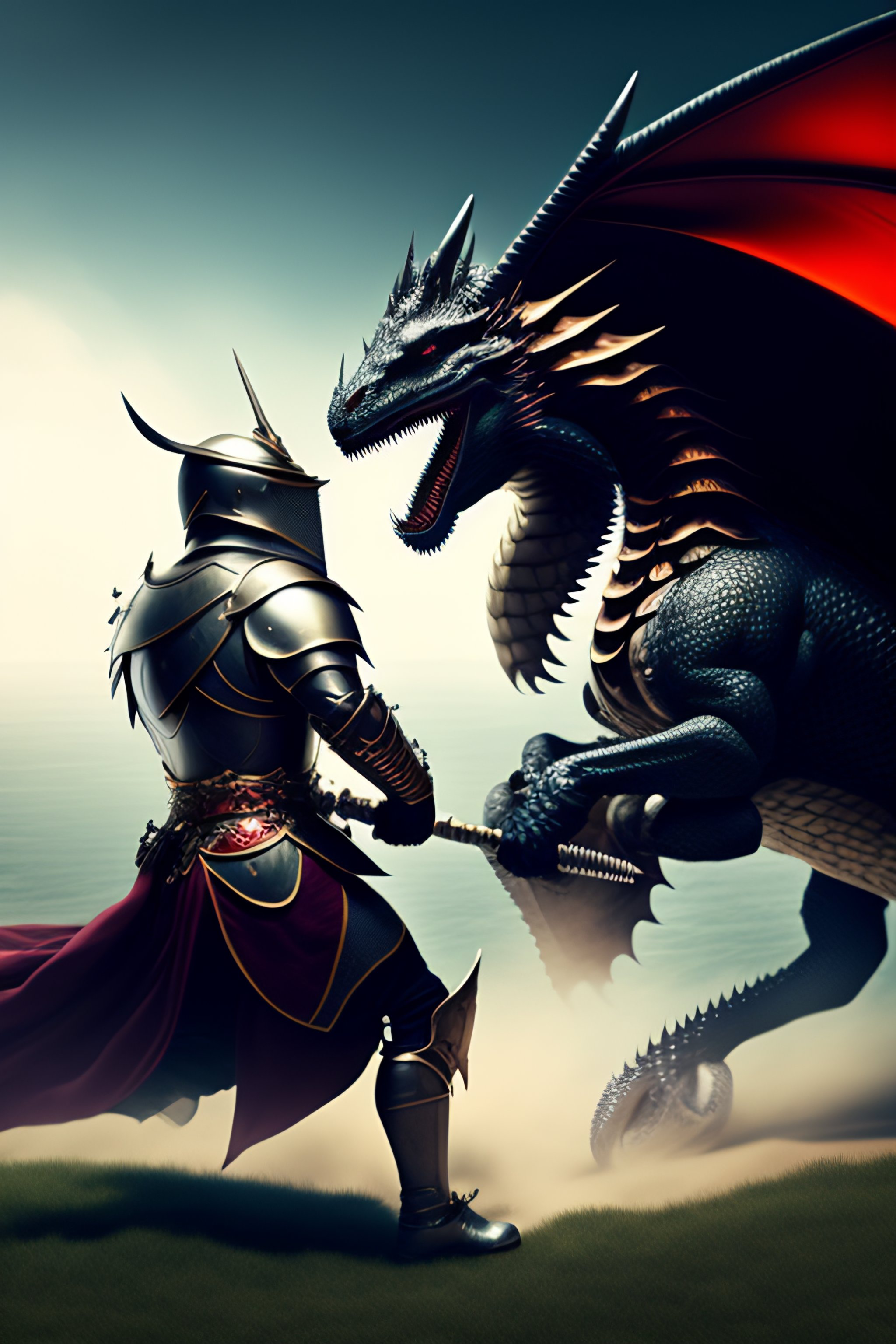 Lexica - Knight fighting a dragon