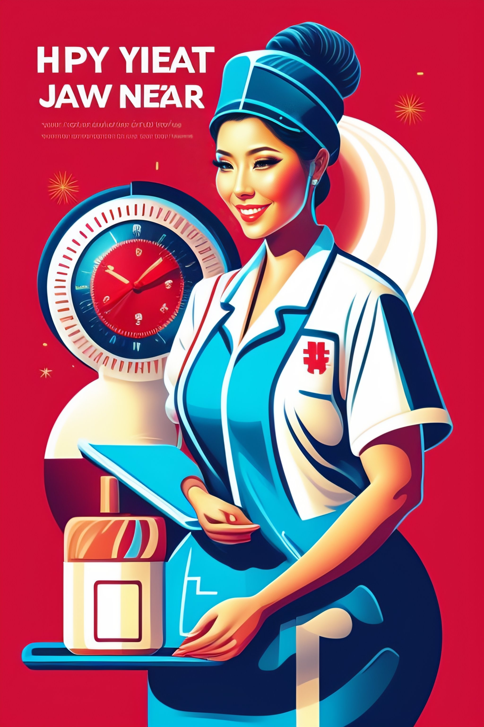 Lexica - High-quality digital art of a nurses dressing up for Year Of ...