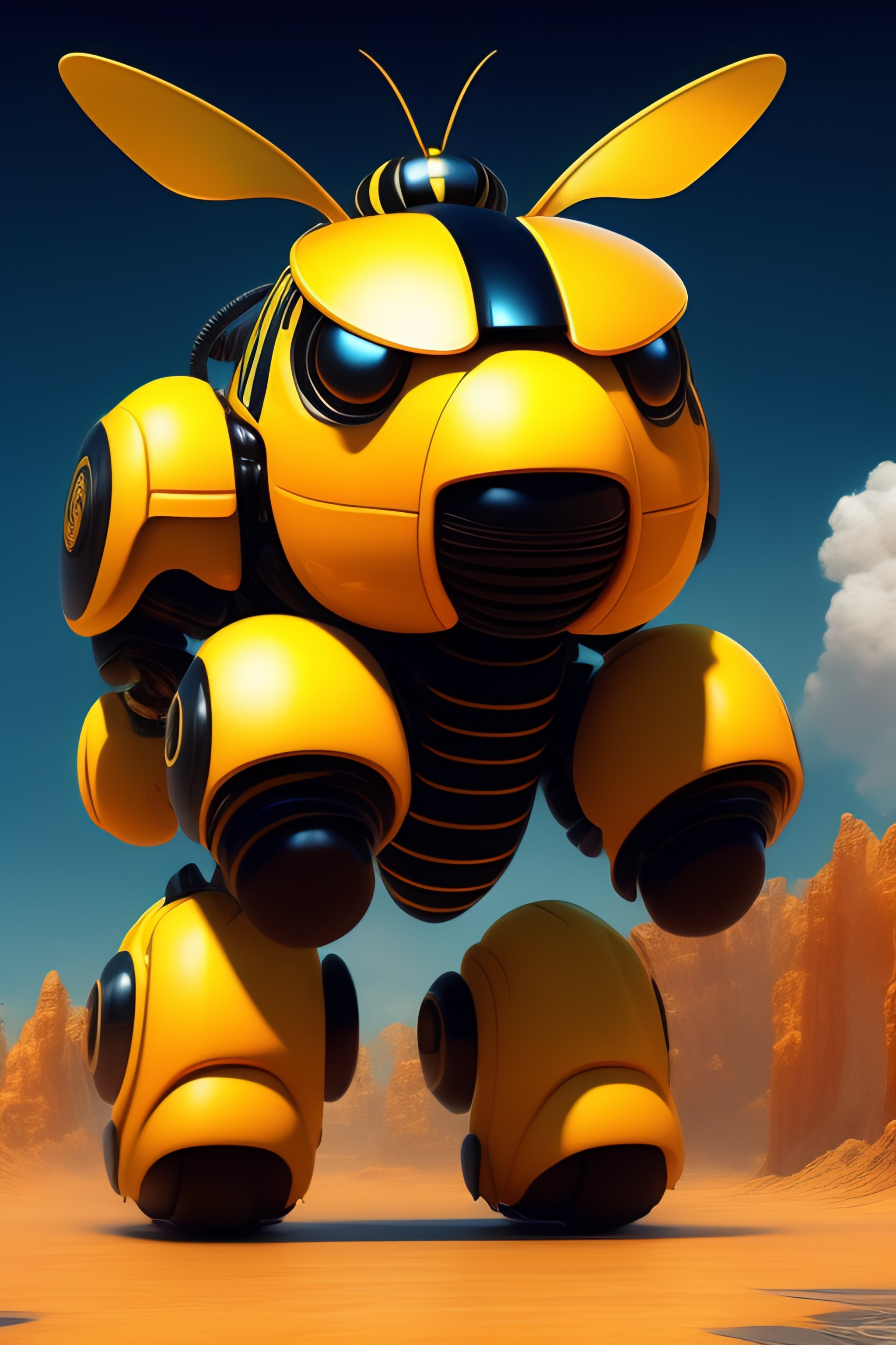 Lexica - Dancing bumblebee and other autobots