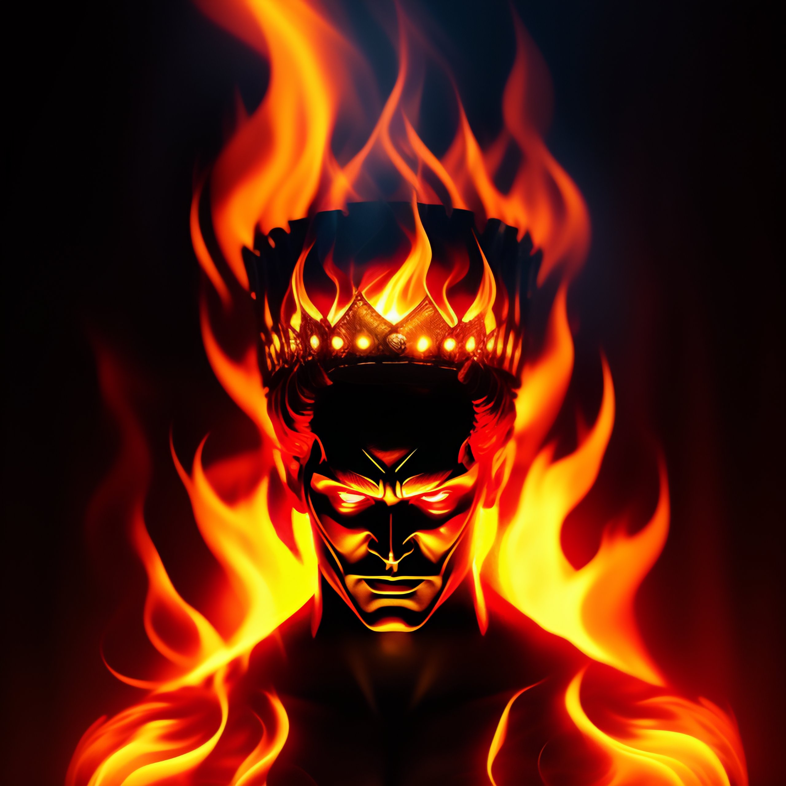 Lexica - Marvel comic style, crown of flames, horror, clown, ambient ...