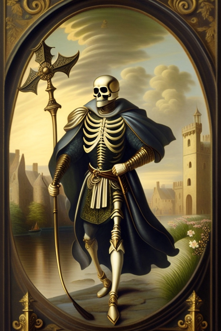 Lexica - A skeleton (on foot or on horseback) is depicted in a cassock ...