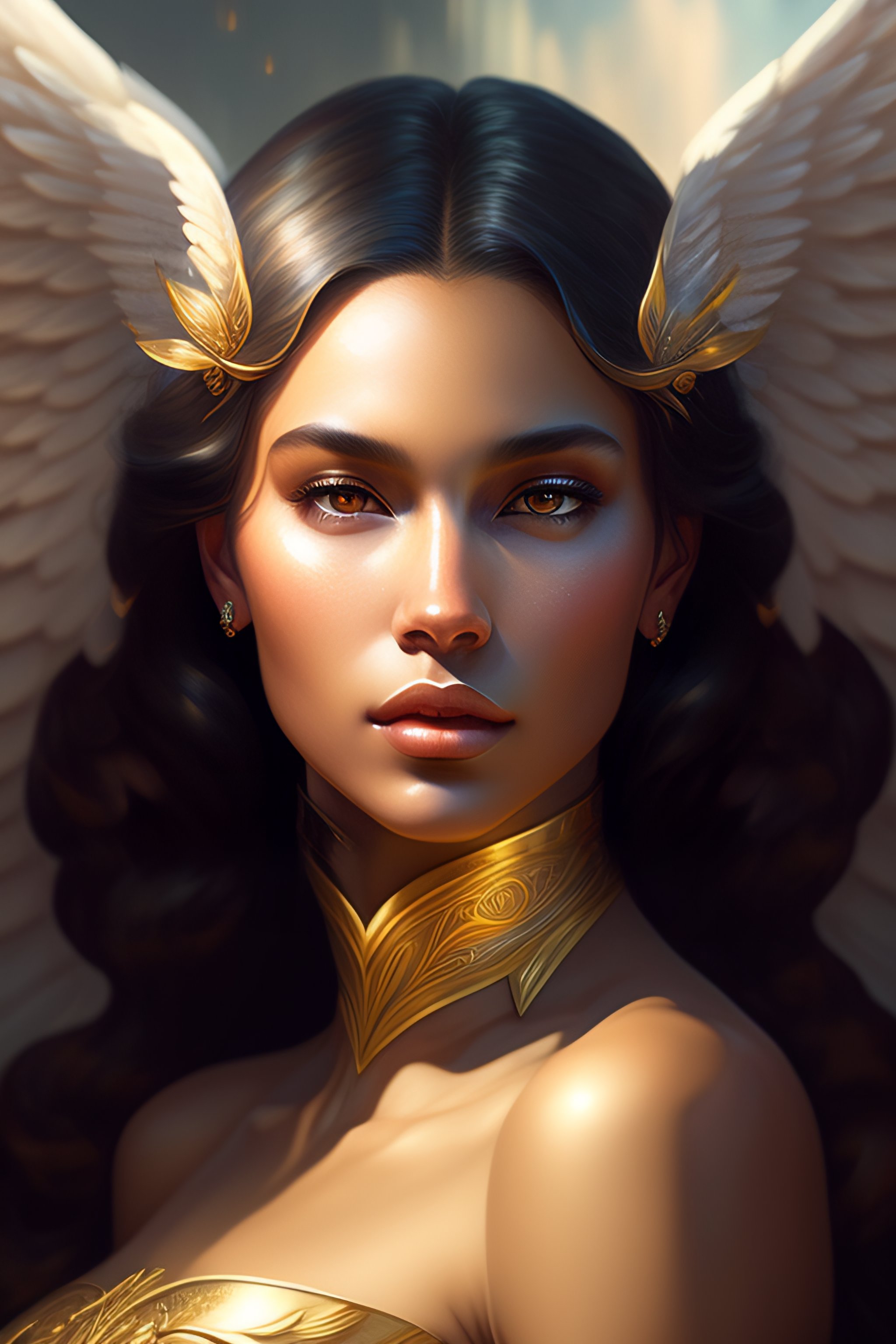 Lexica - Angel, wings, intricate, headshot, highly detailed, digital ...