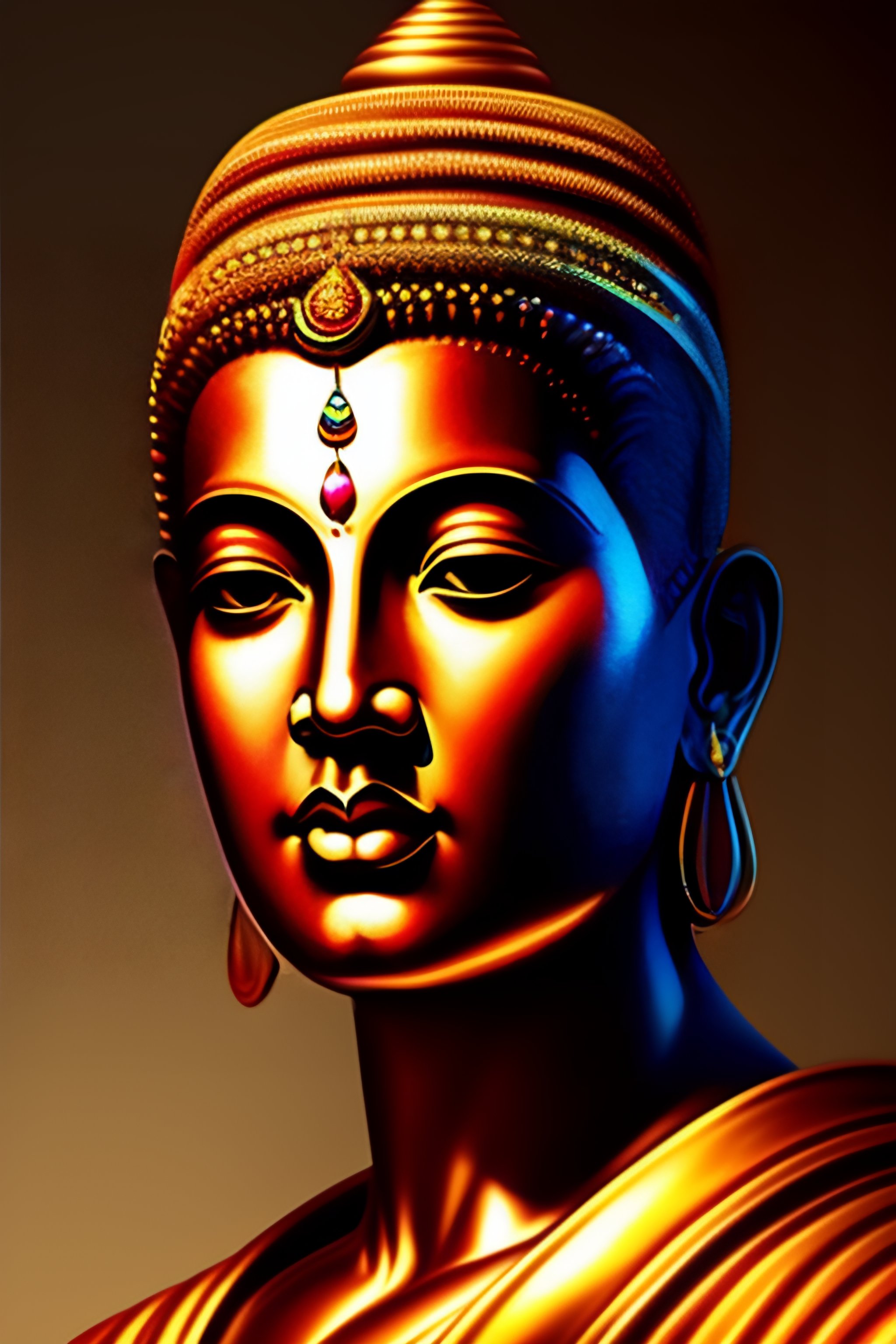 Lexica - An inspiring modern art painting of Gautam Buddha as he would ...
