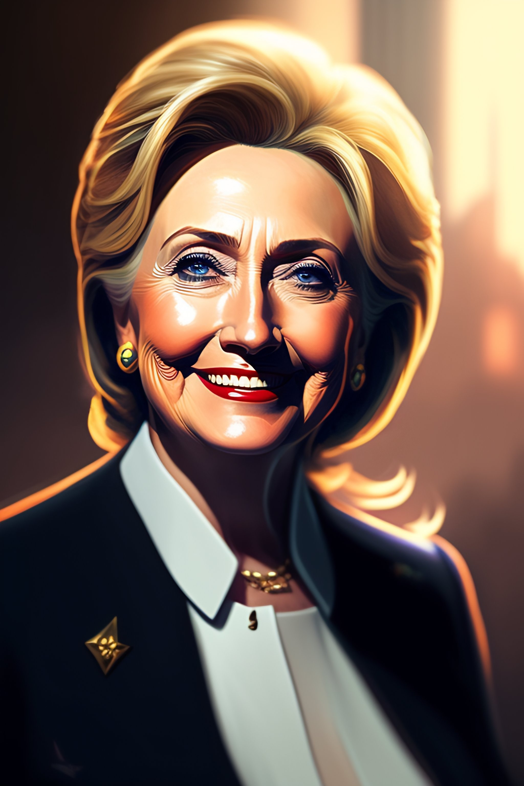 Lexica - Hillary clinton by greg rutkowski, featured on artstation